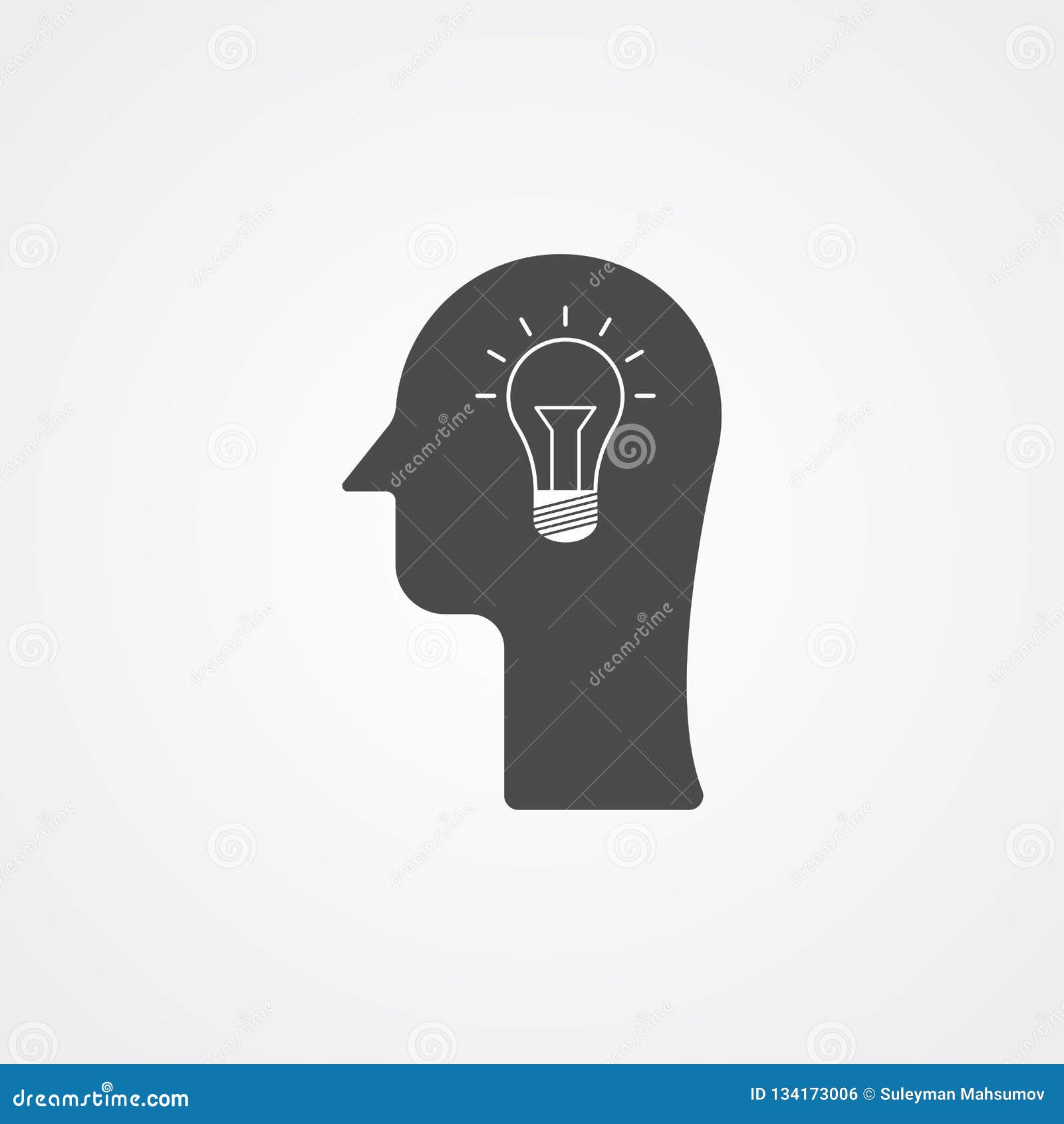 Idea Vector Icon Sign Symbol Stock Vector - Illustration of flat, black ...