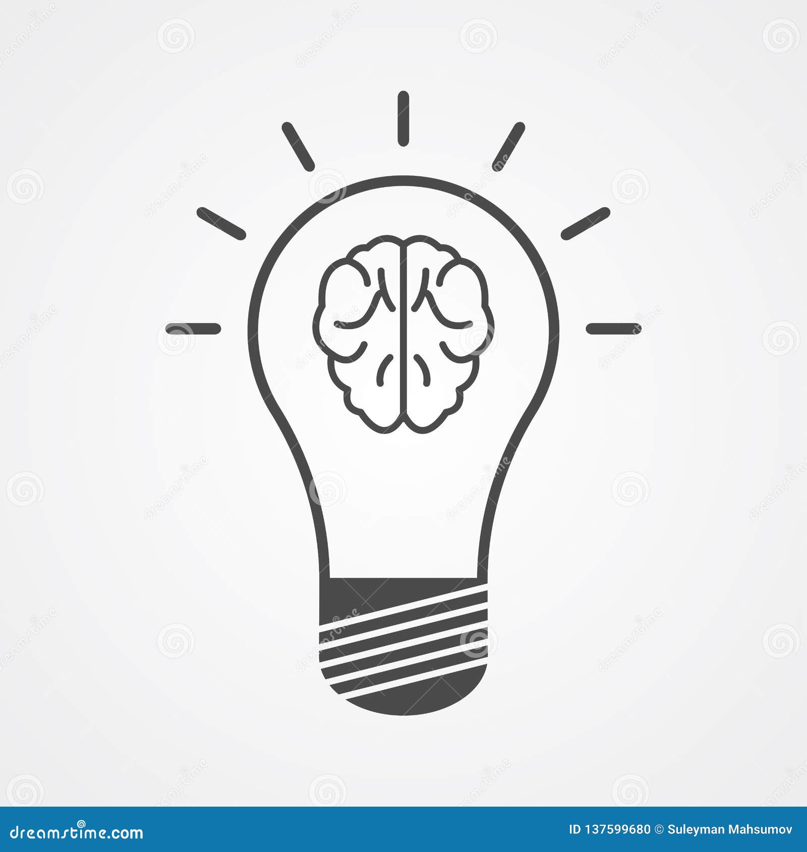 Idea Vector Icon Sign Symbol Stock Vector - Illustration of electricity ...