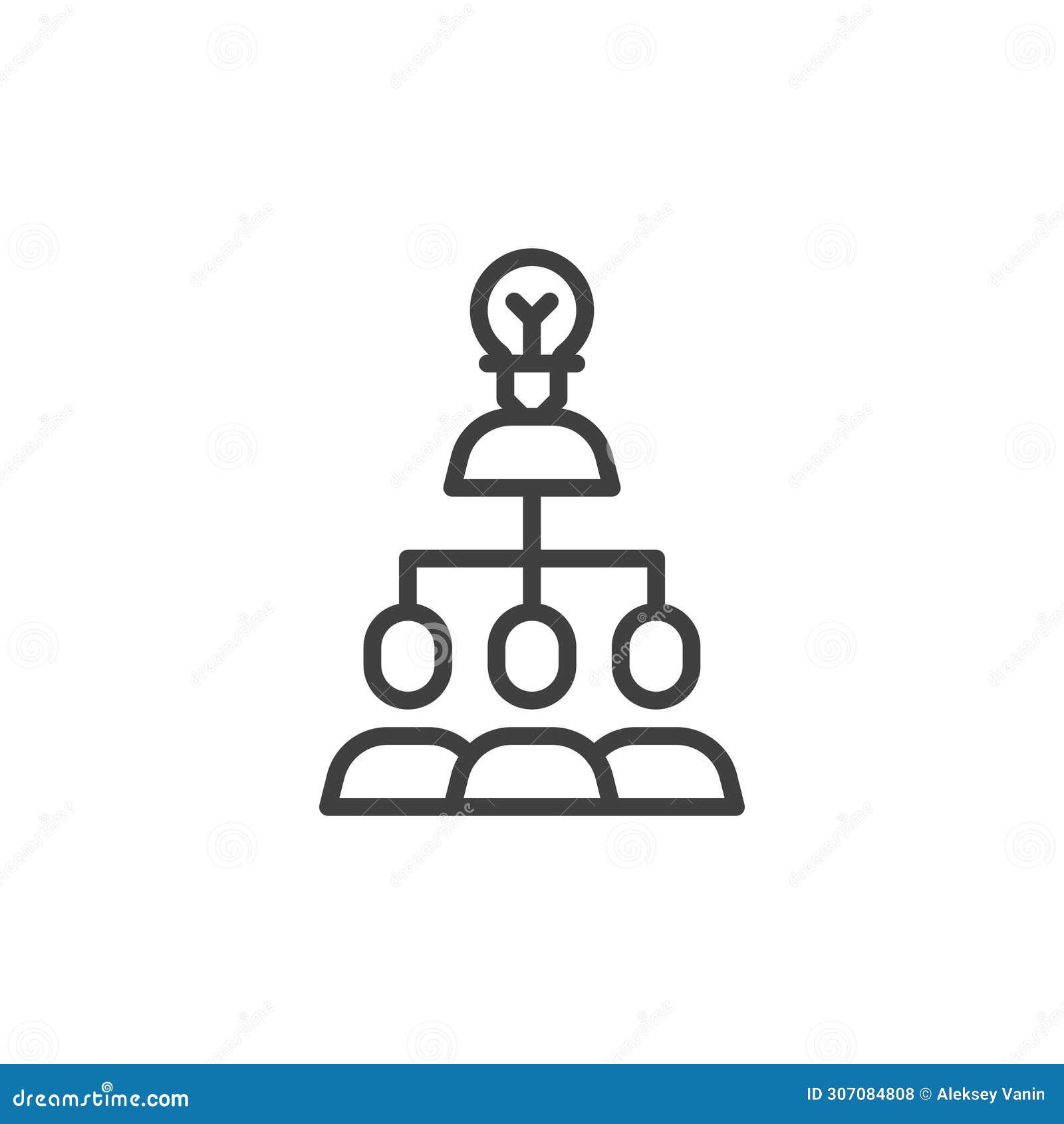 Idea Visualization Line Icon Stock Vector - Illustration of graphics ...