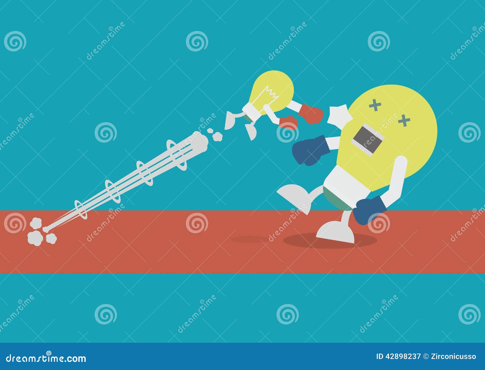 Idea war stock illustration. Illustration of cartoon - 42898237