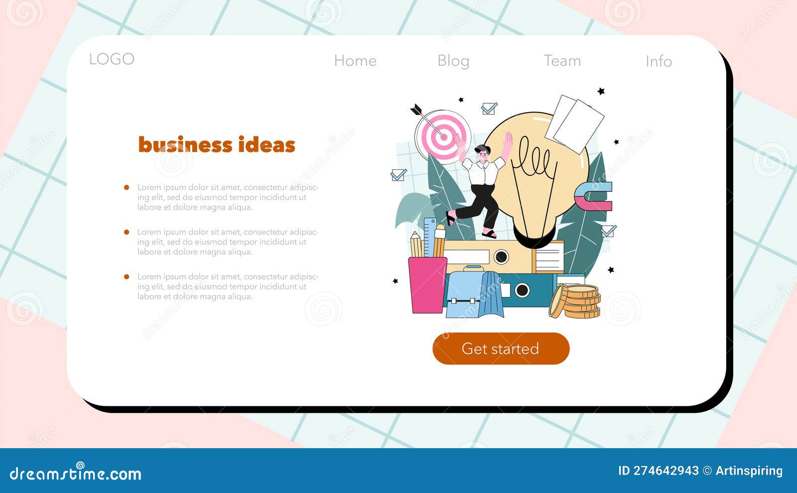 Idea Web Banner or Landing Page. Creative Innovations or Solutions ...