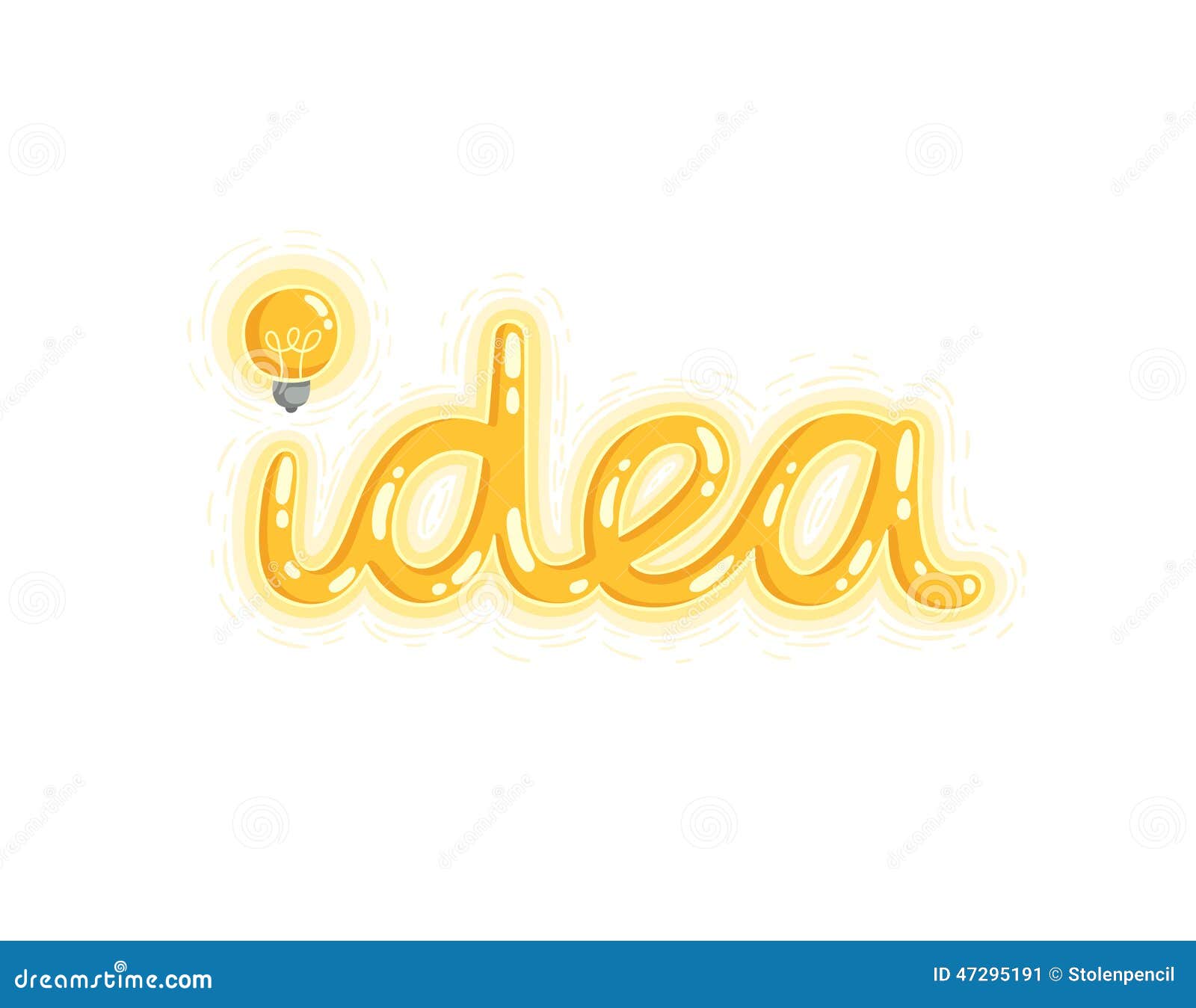 Idea on white stock vector. Illustration of business - 47295191