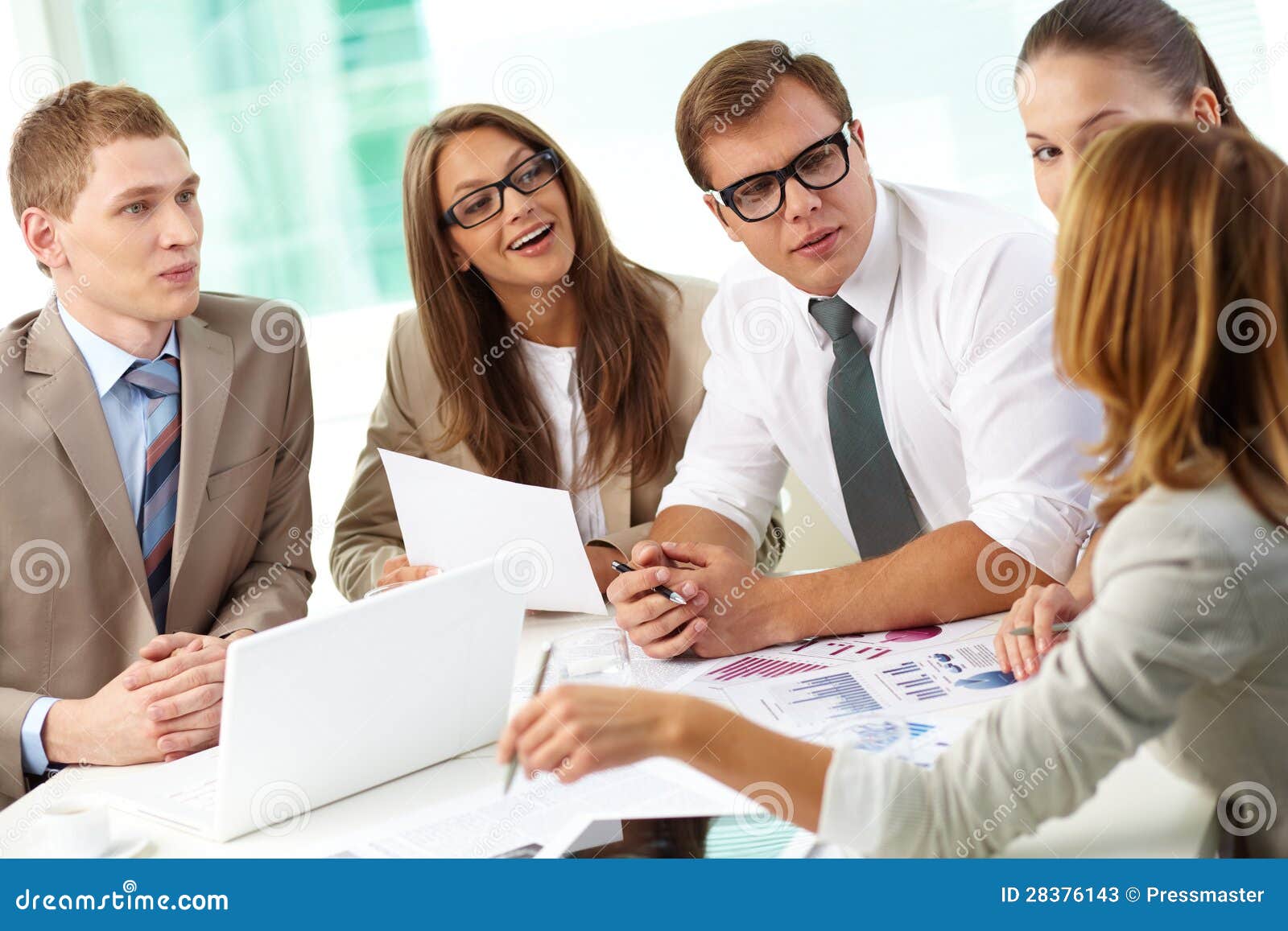 Idea woman stock image. Image of corporate, discussing - 28376143