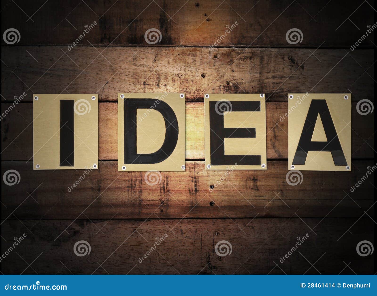 Idea word stock illustration. Illustration of wood, block - 28461414
