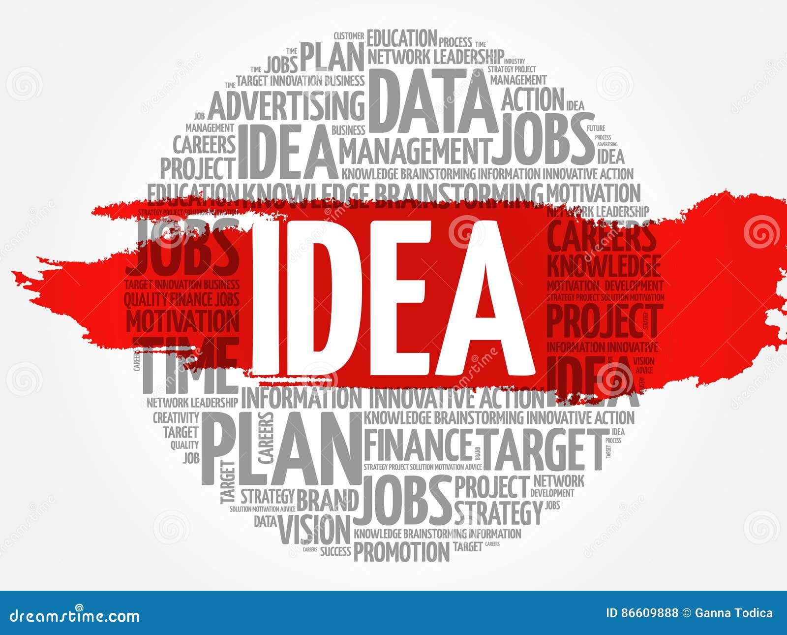 Idea word cloud stock illustration. Illustration of conception - 86609888