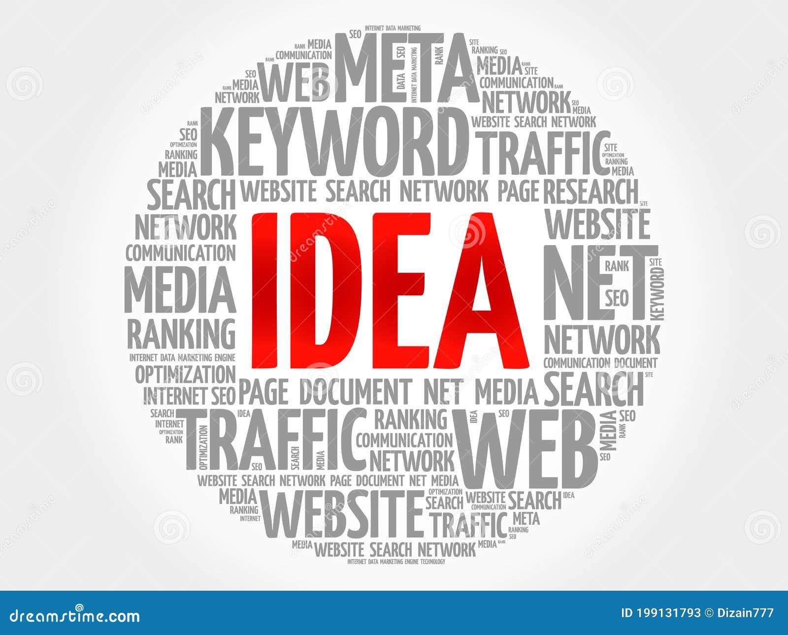 IDEA word cloud collage stock illustration. Illustration of core ...