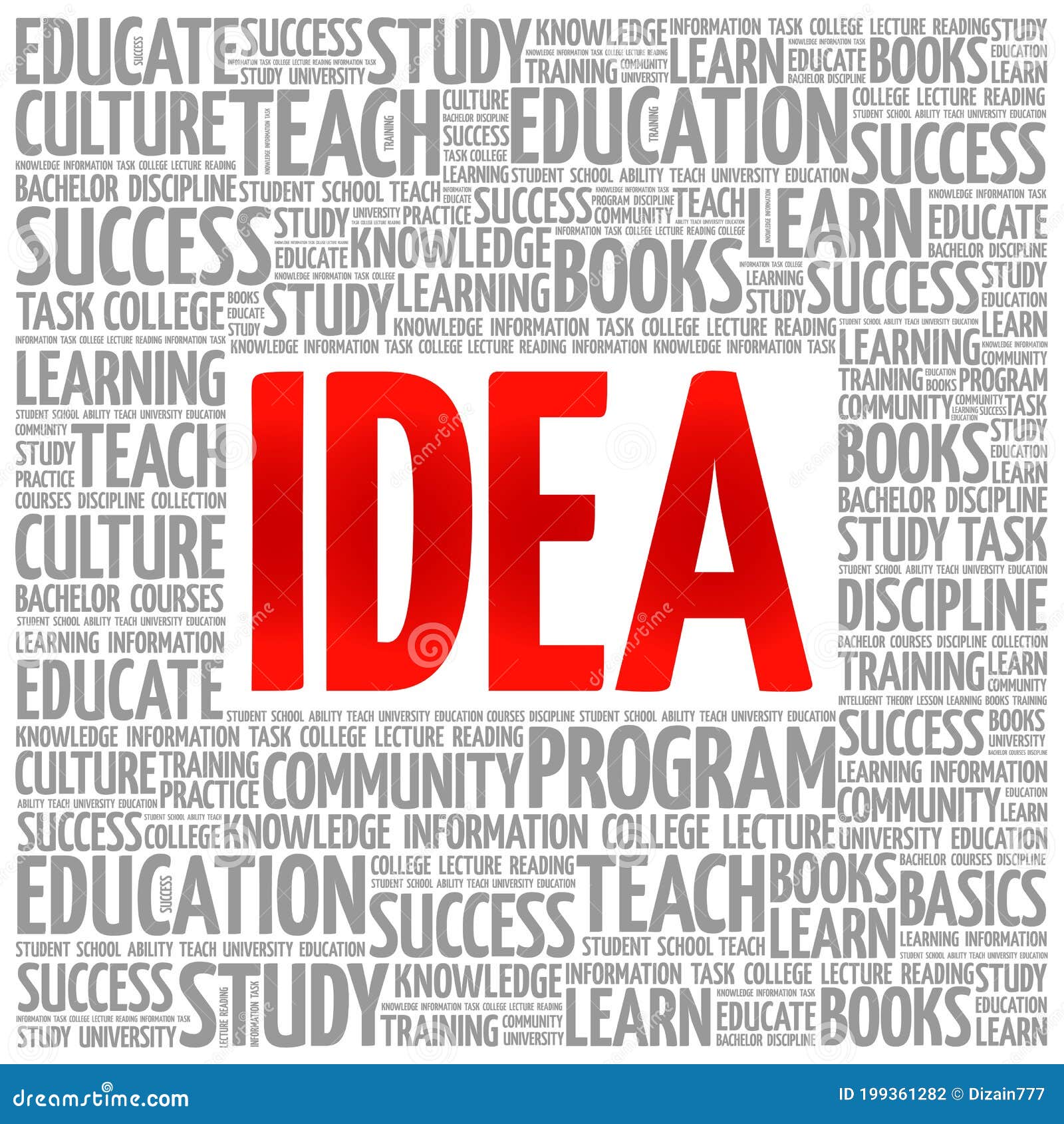 IDEA word cloud collage stock illustration. Illustration of ...