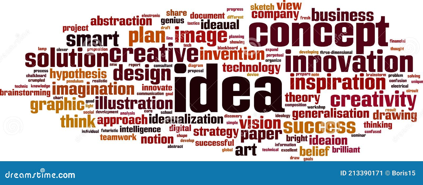 Idea word cloud stock vector. Illustration of theory - 213390171