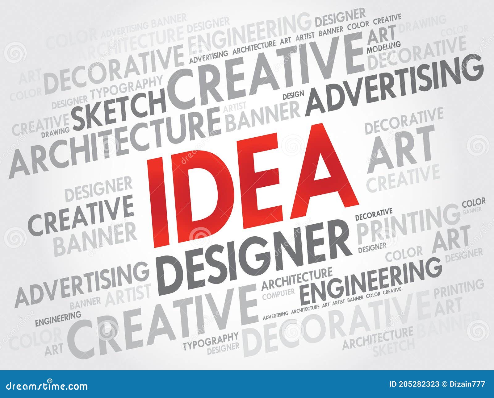 IDEA word cloud stock illustration. Illustration of background - 205282323