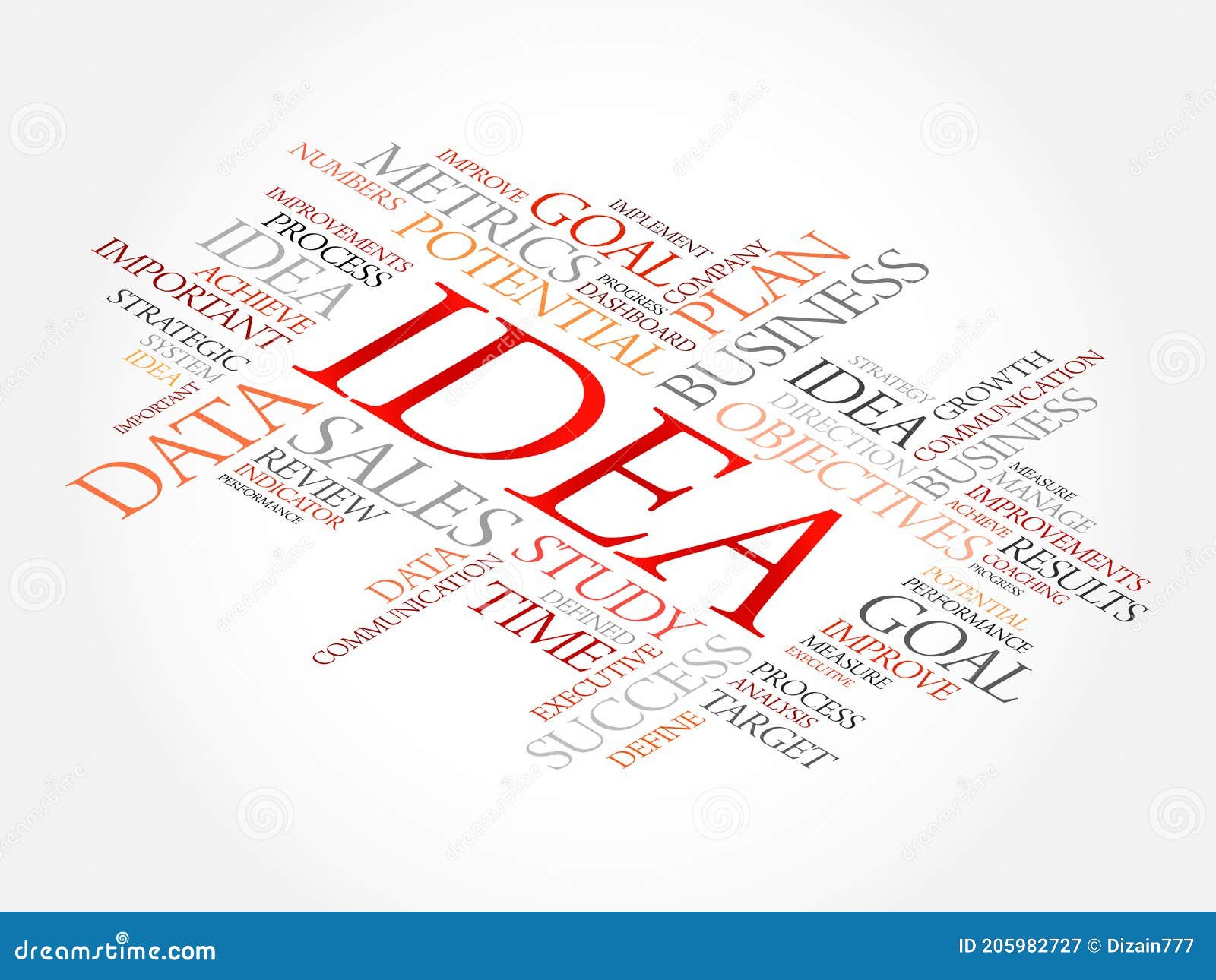 Idea word cloud stock illustration. Illustration of review - 205982727