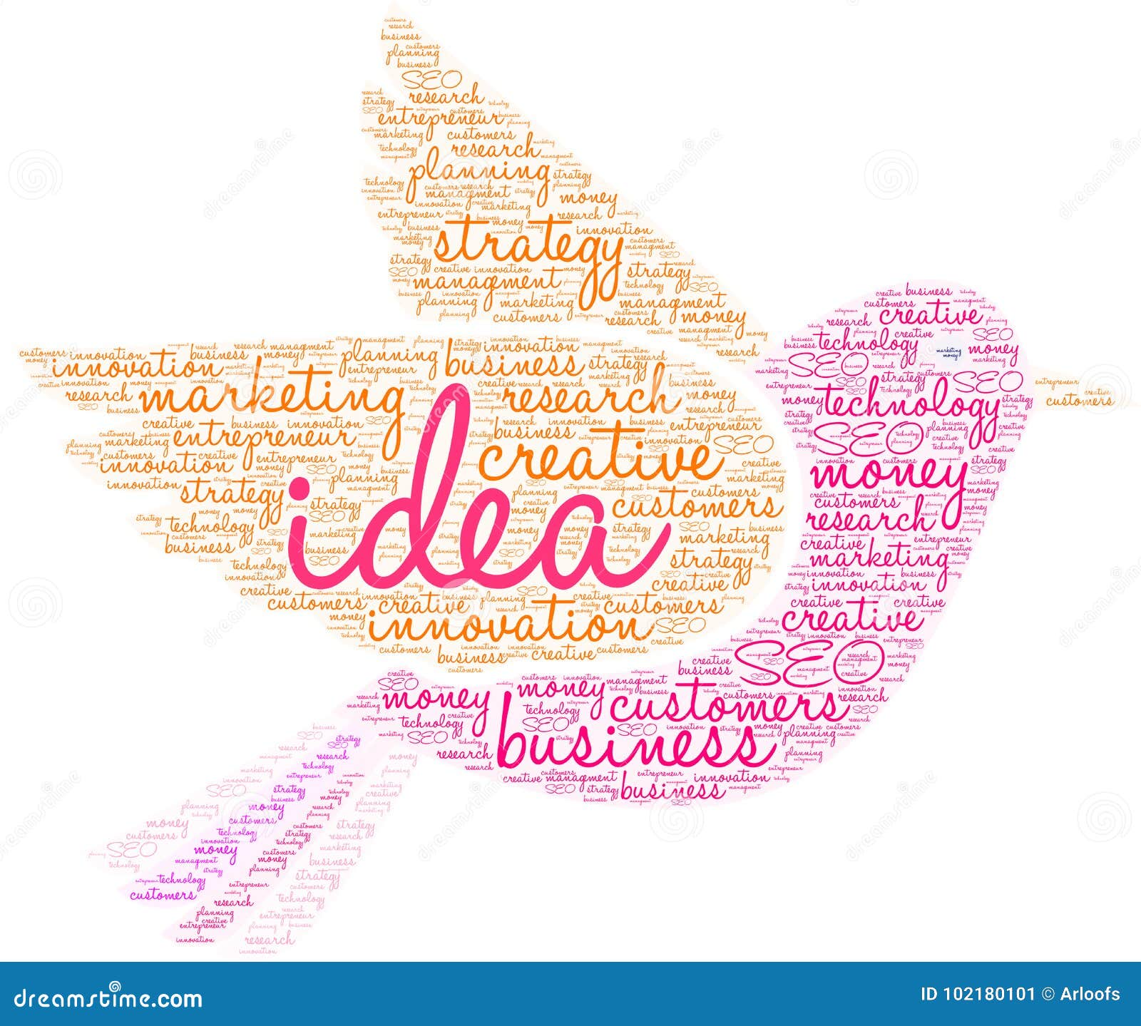 Idea Word Cloud stock illustration. Illustration of customers - 102180101