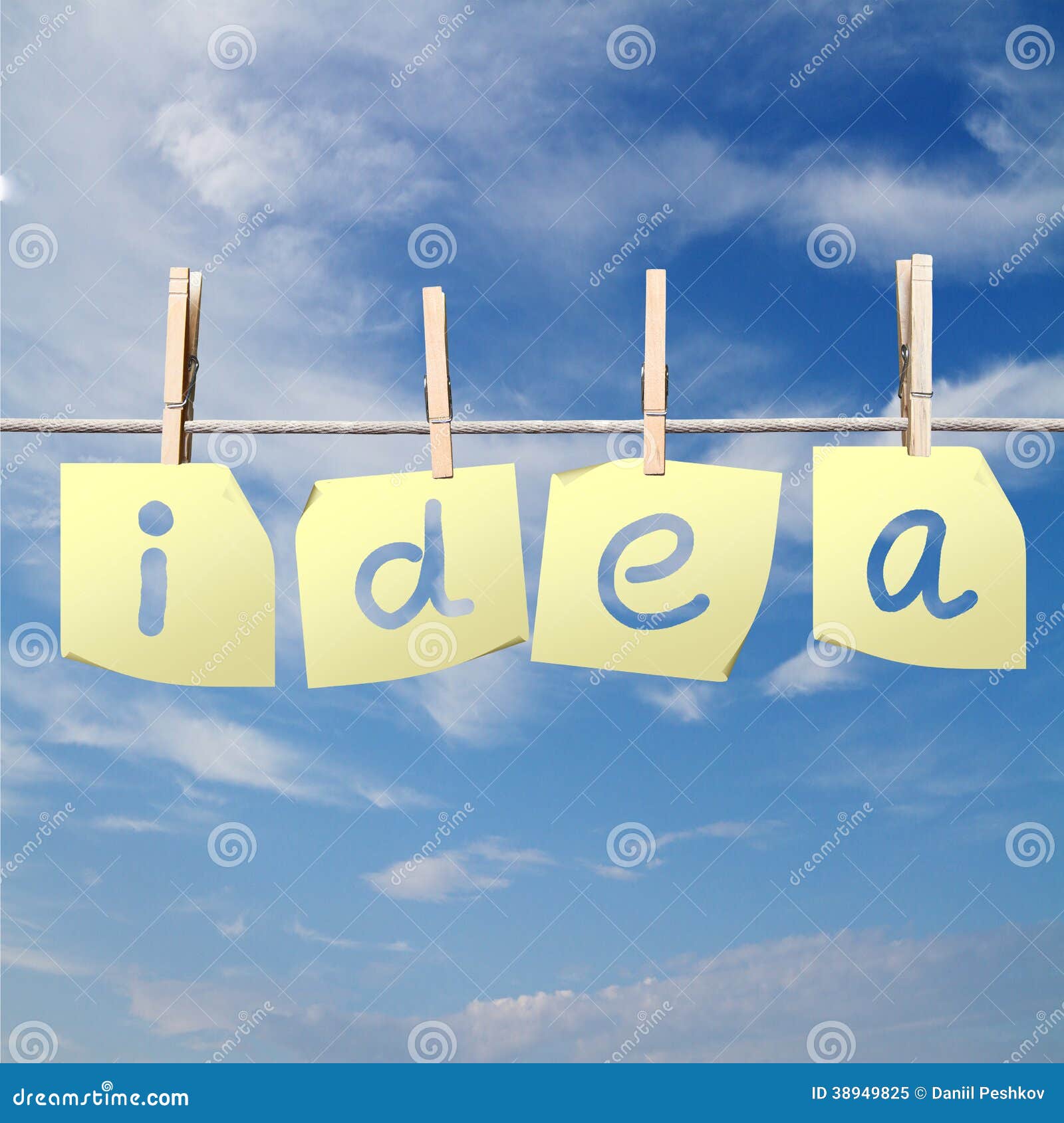 Idea word stock image. Image of idyllic, pegs, abstract - 38949825