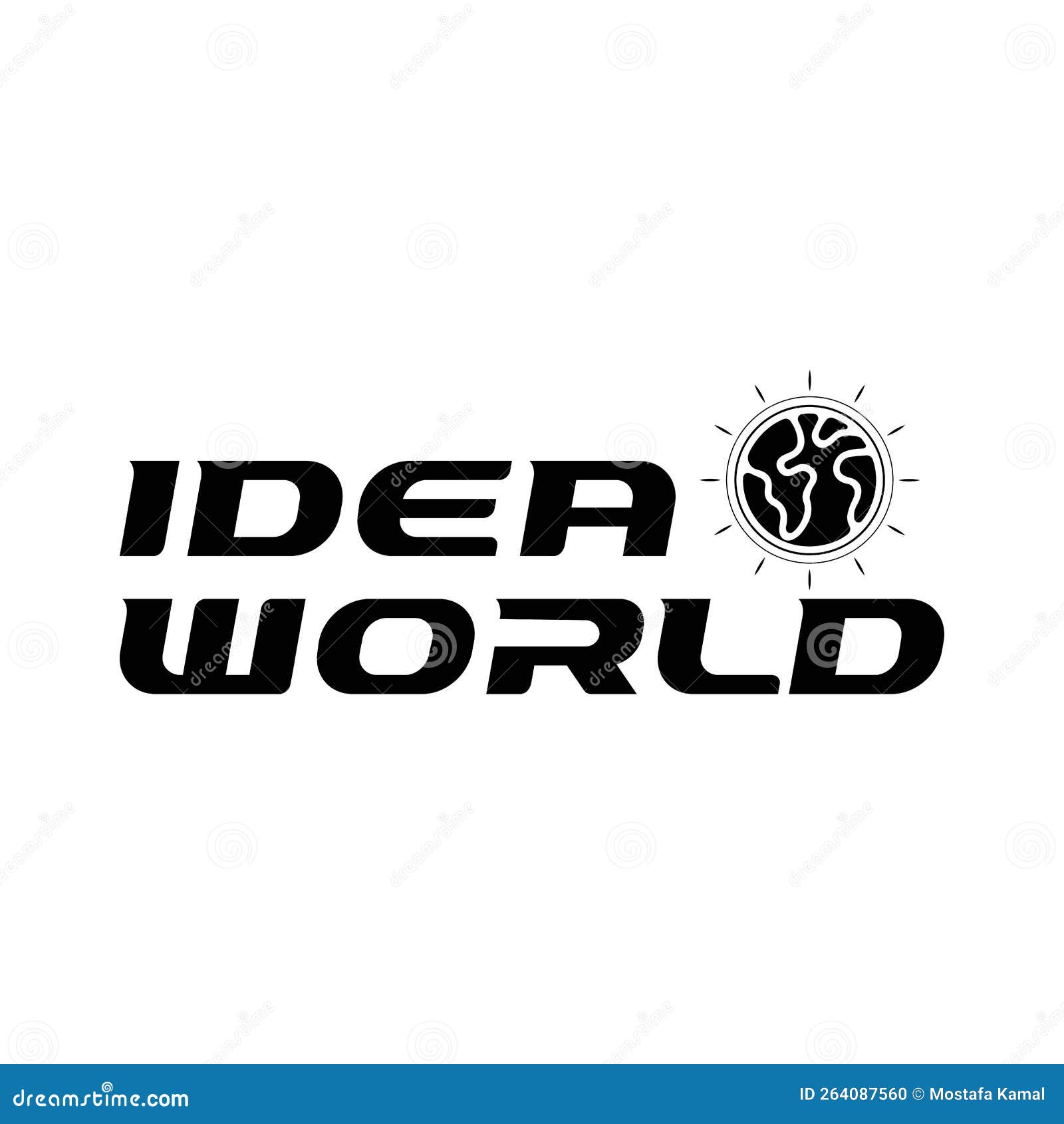 Idea World Logo Design Editable Vector File Stock Vector - Illustration ...