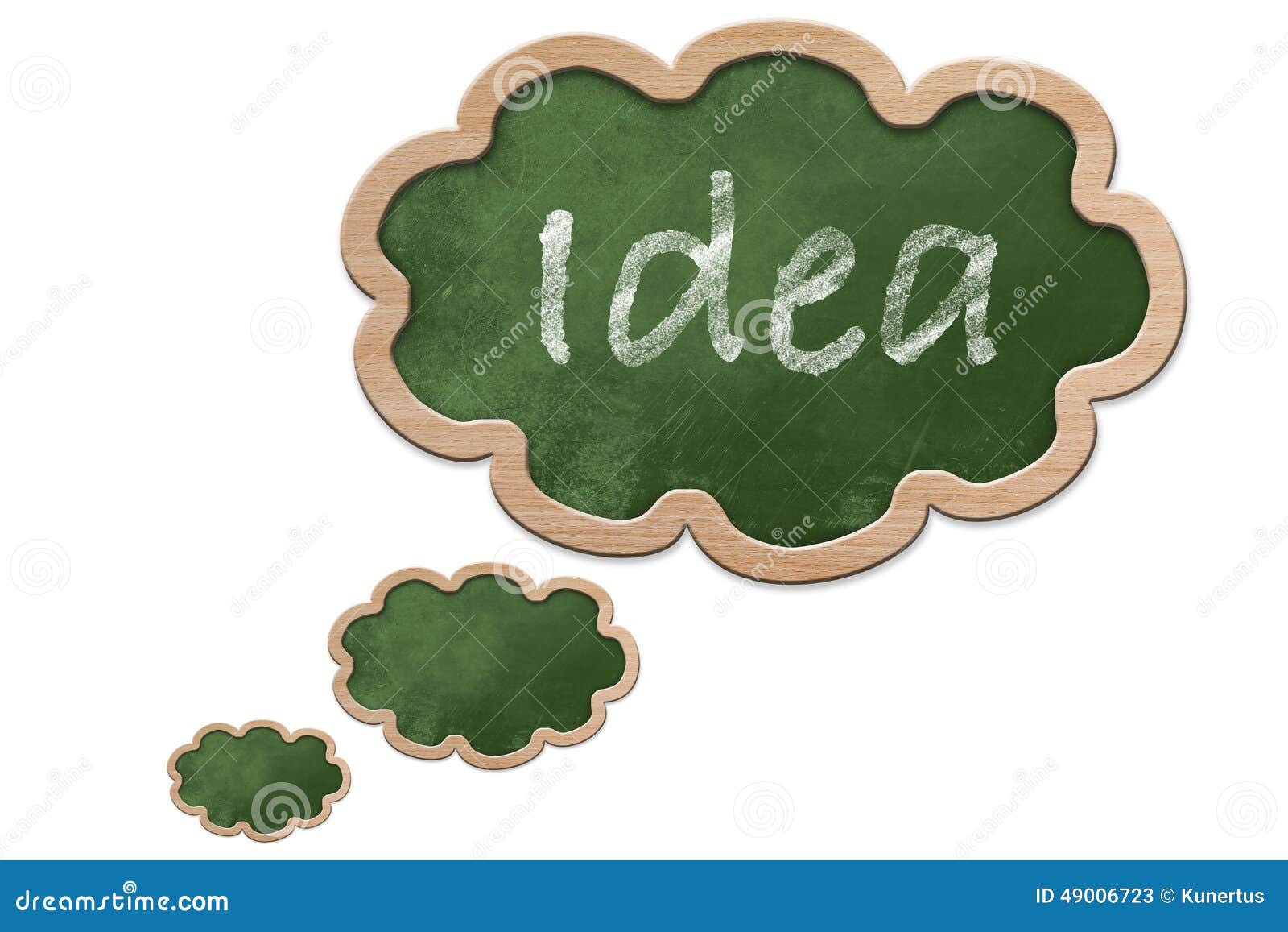 Idea Written on a Thought Bubble Shaped Blackboard Stock Image - Image ...