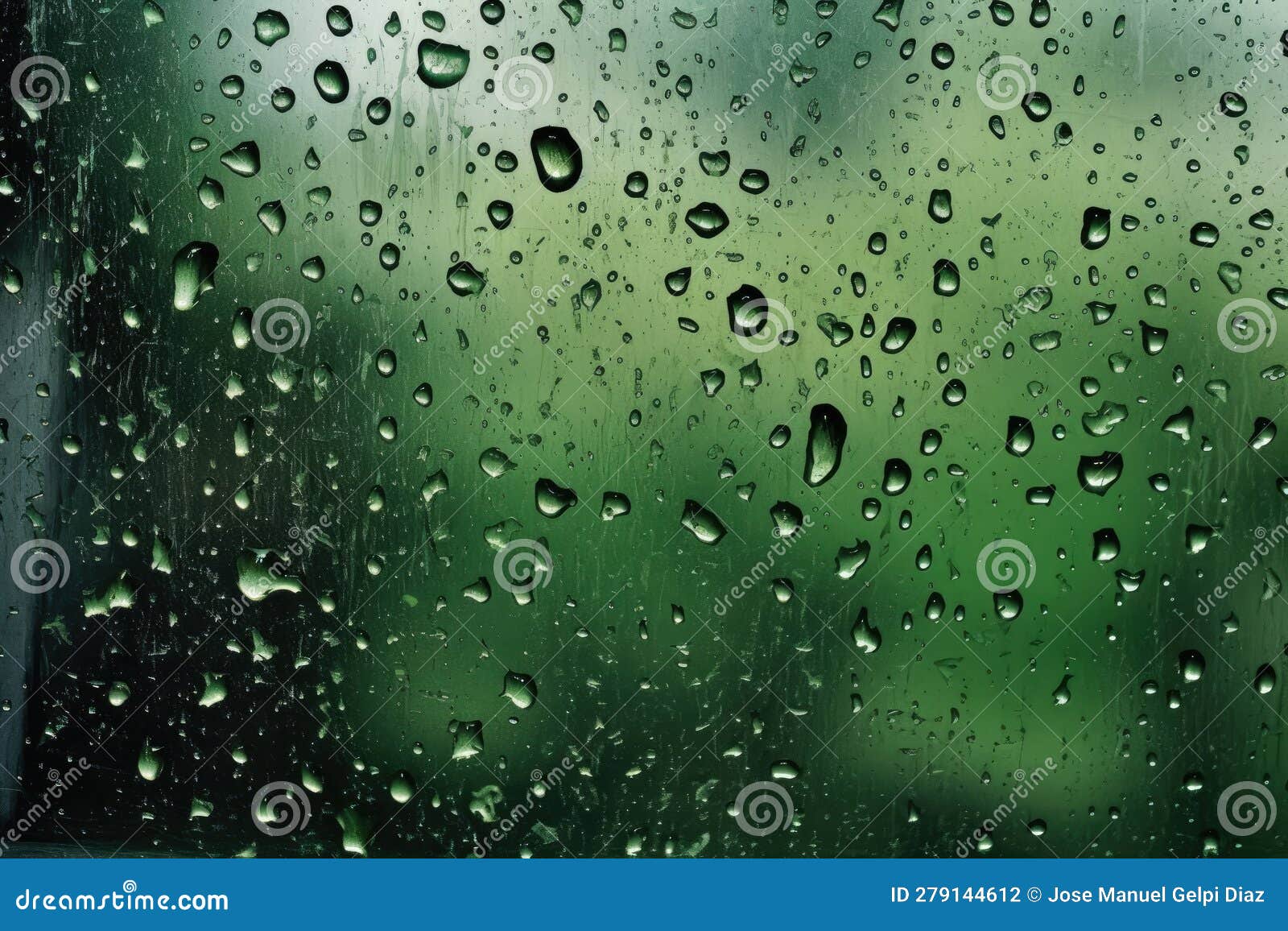 Ideal Background of Raindrops on the Window, with a Green Backdrop ...