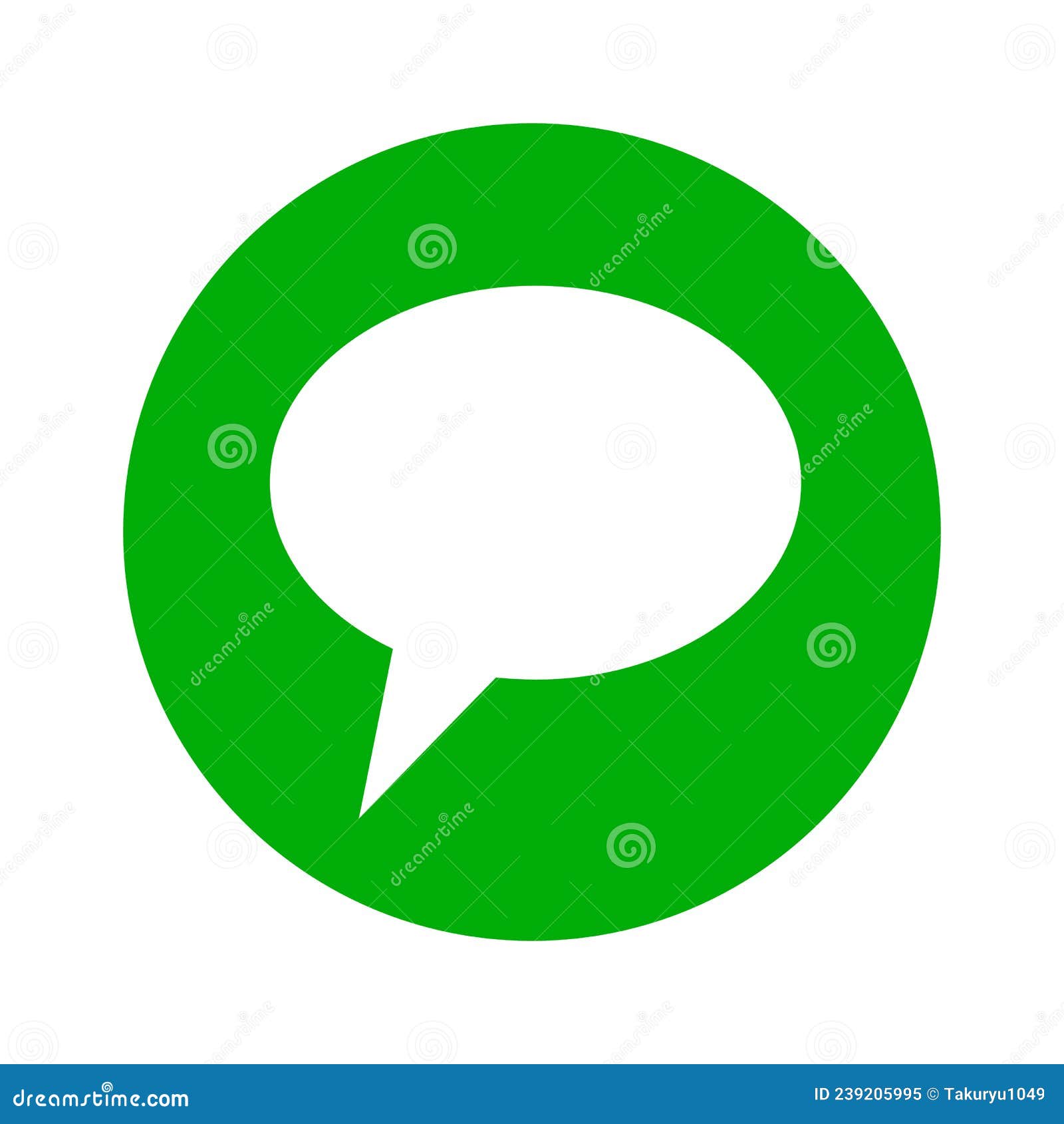 Green Round Message Icon. Callout. Vectors. Stock Vector - Illustration ...