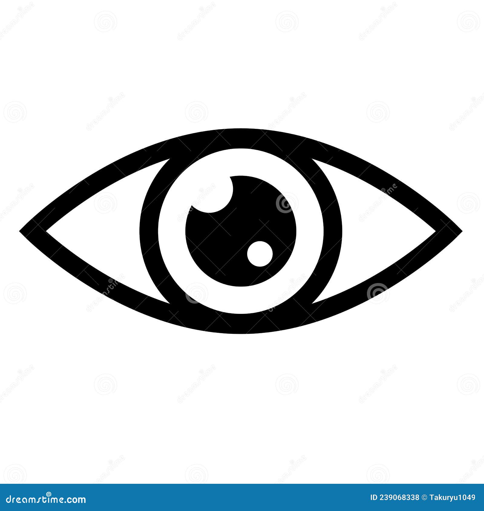 Simple Eye Icon. Vector Image. Stock Vector - Illustration of medicine ...