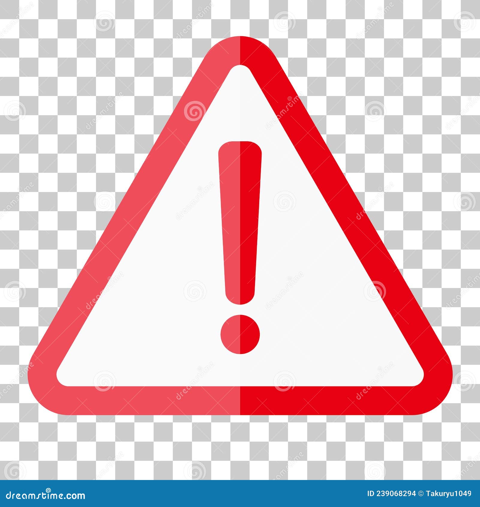 An Exclamation Mark Icon Indicating a Red Warning or Danger. Vector ...