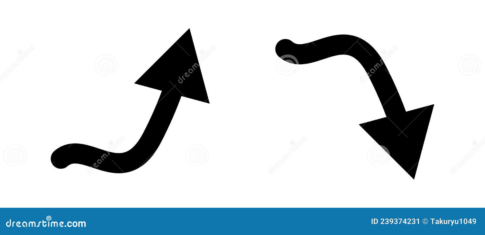 Set of Icons with Up and Down Arrows. Vector. Stock Vector ...