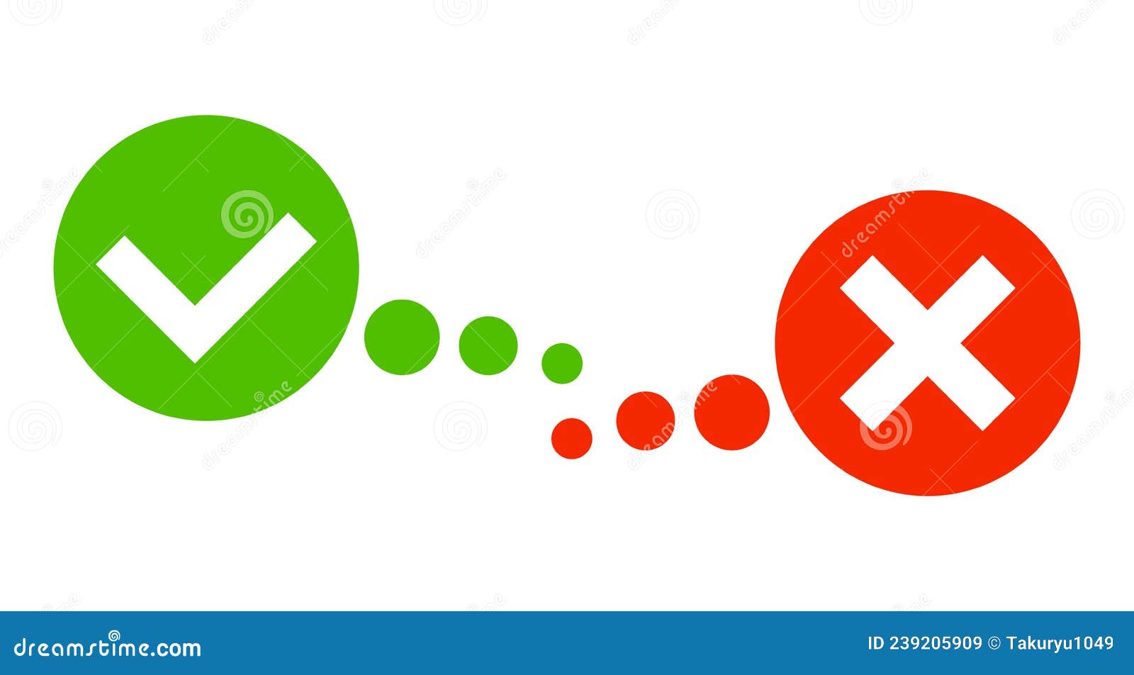 Check Mark and Cross Mark Icon Set. Vectors. Stock Vector ...