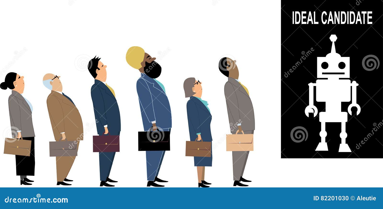 Candidate Qualification Job Interview Vector Illustration ...