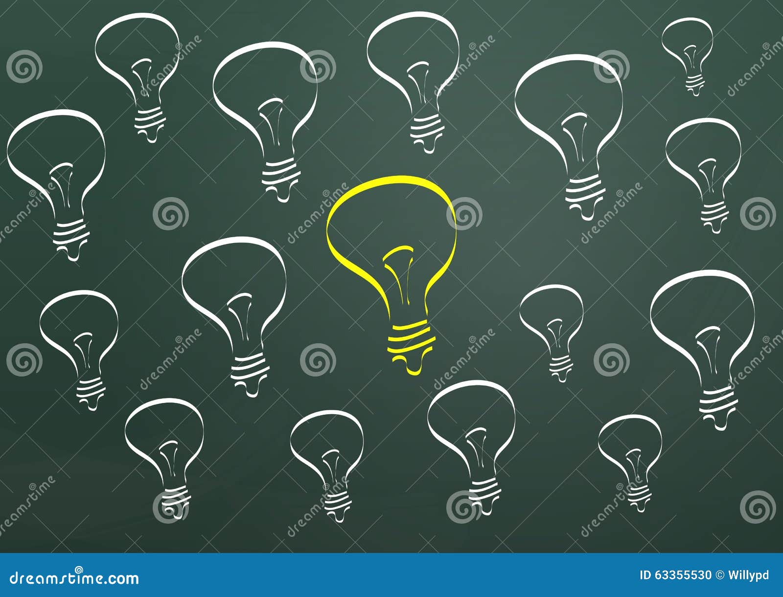 Ideal light bulb stock vector. Illustration of vector - 63355530