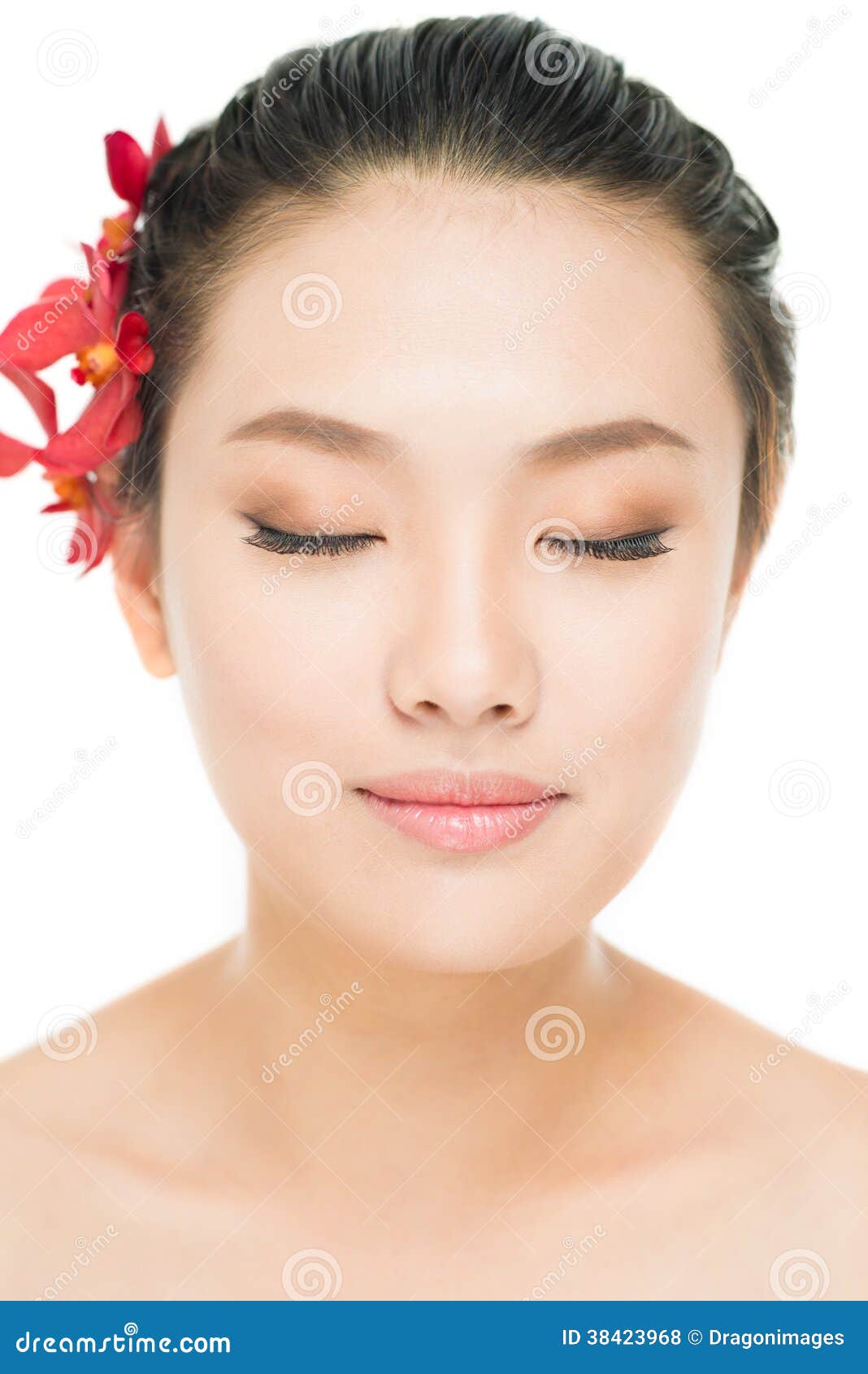 Ideal look stock photo. Image of fairskin, isolated, feminine - 38423968