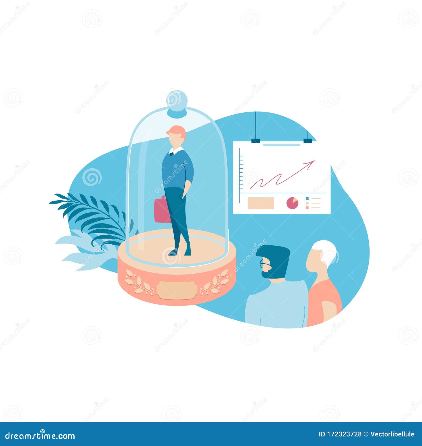 Ideal Manager and Personnel Flat Vector Illustration Stock Vector ...