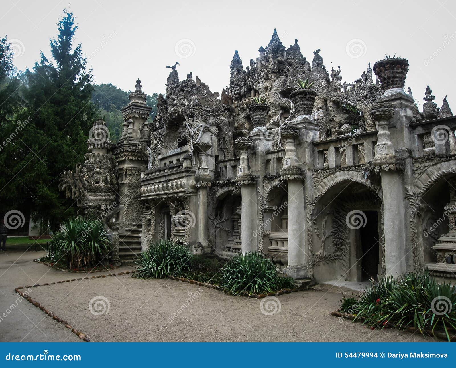 Ideal Palace of Postman Cheval, France Stock Photo - Image of central ...