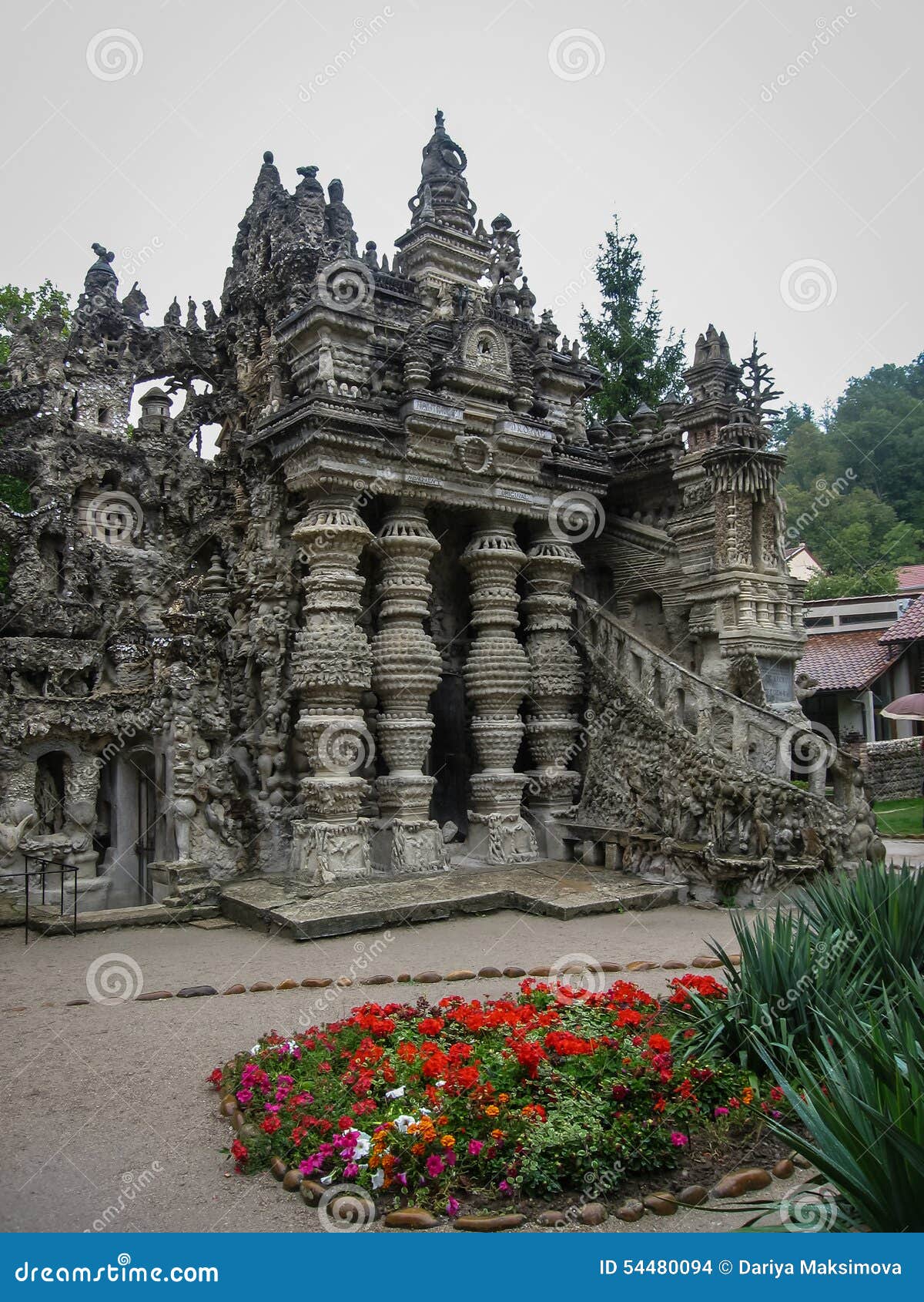 Ideal Palace of Postman Cheval, France Stock Photo - Image of central ...