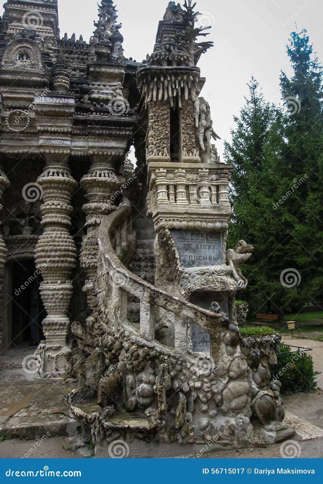 Ideal Palace of Postman Cheval, France Stock Image - Image of castle ...