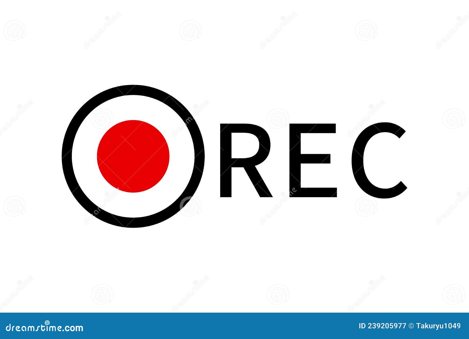 Recording Sign in Red. Vector. Recording Button. Stock Vector ...