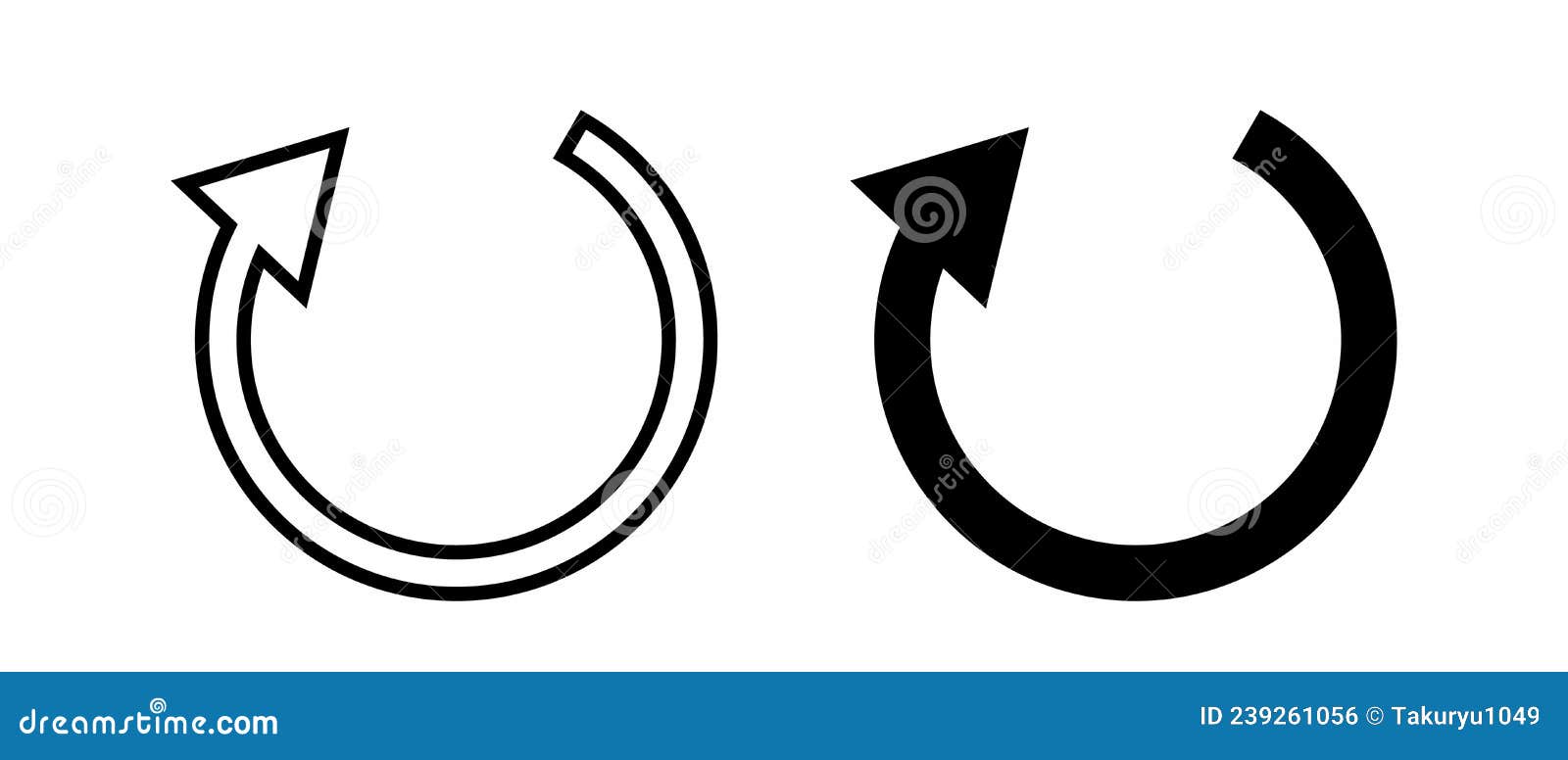 Repeat Sign. Rotating Arrow Vectors. Stock Vector - Illustration of ...