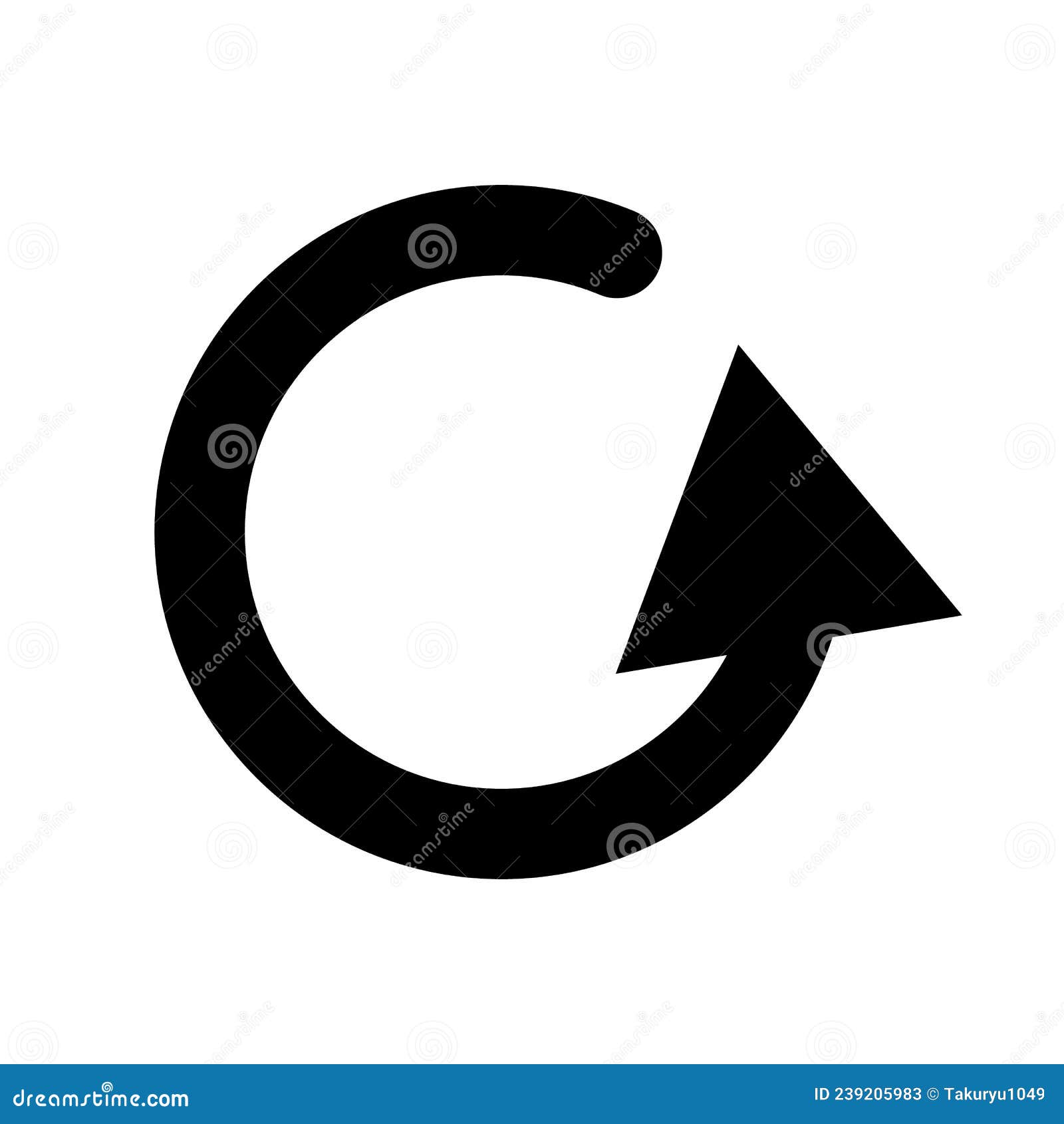 Repeat Sign. Rotating Arrows. Vector. Stock Vector - Illustration of ...