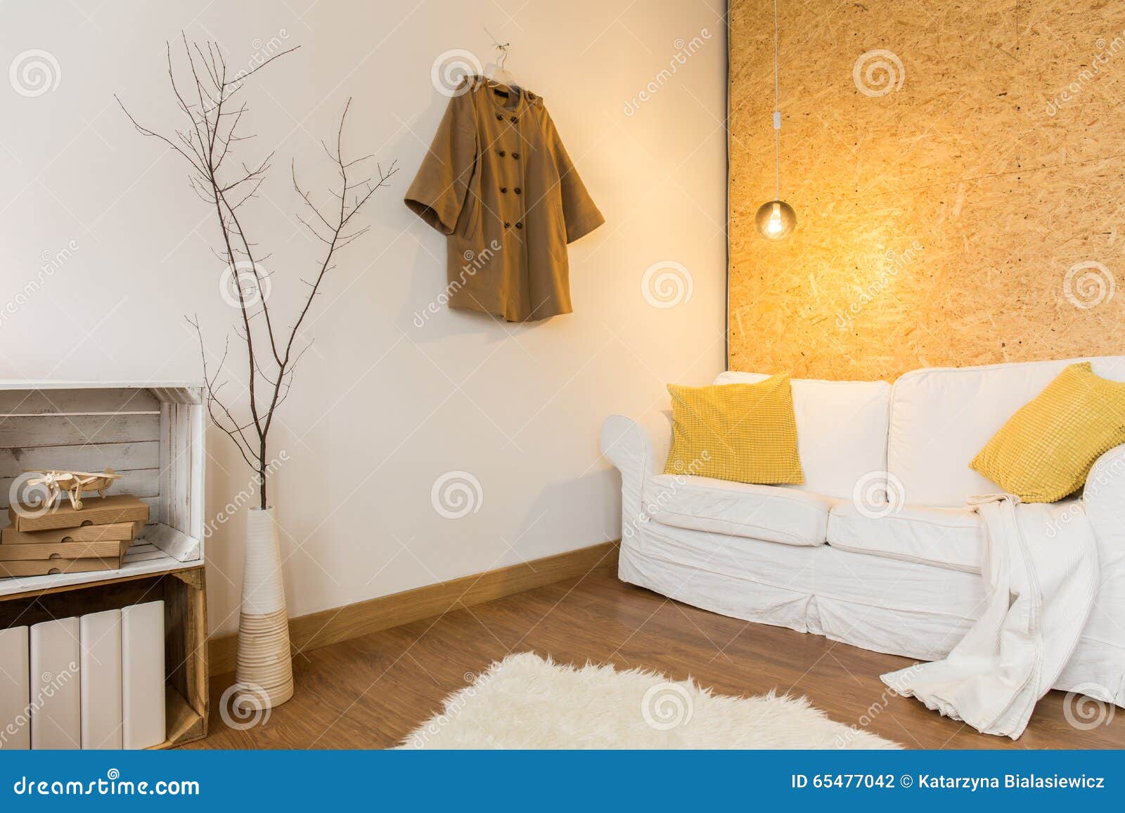 Ideal Room for Relaxation with Comfortable Couch Stock Photo - Image of ...