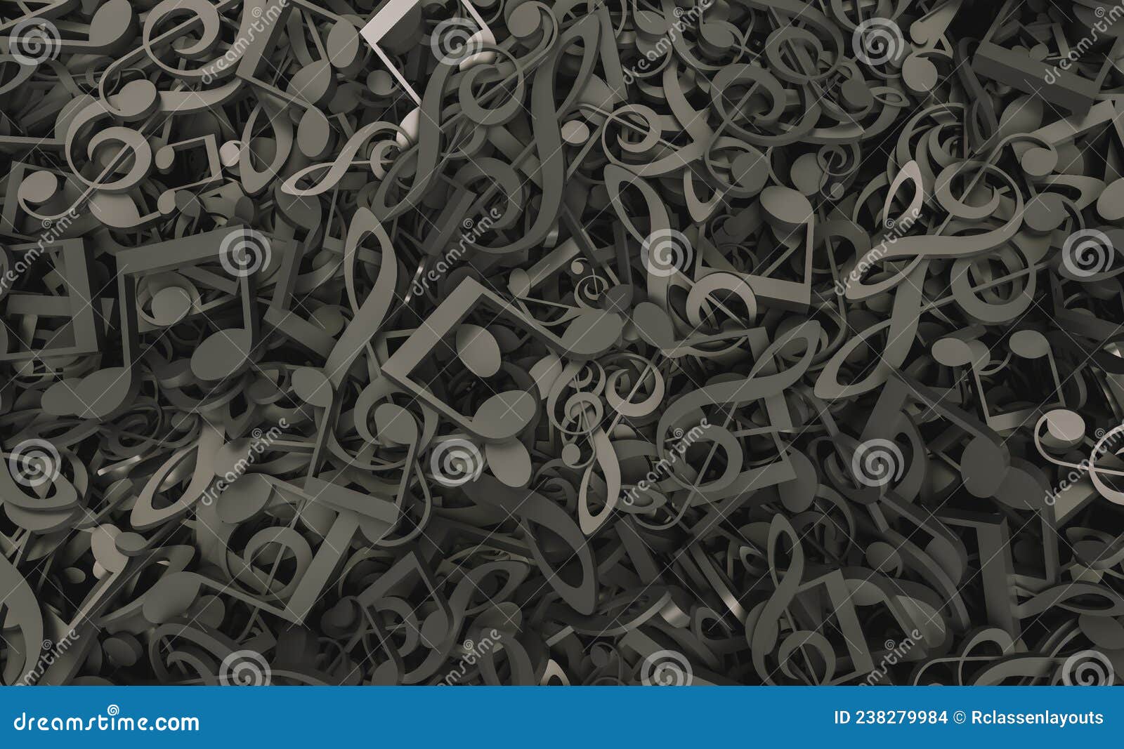 Abstract Music Notes Background Stock Illustration - Illustration of ...