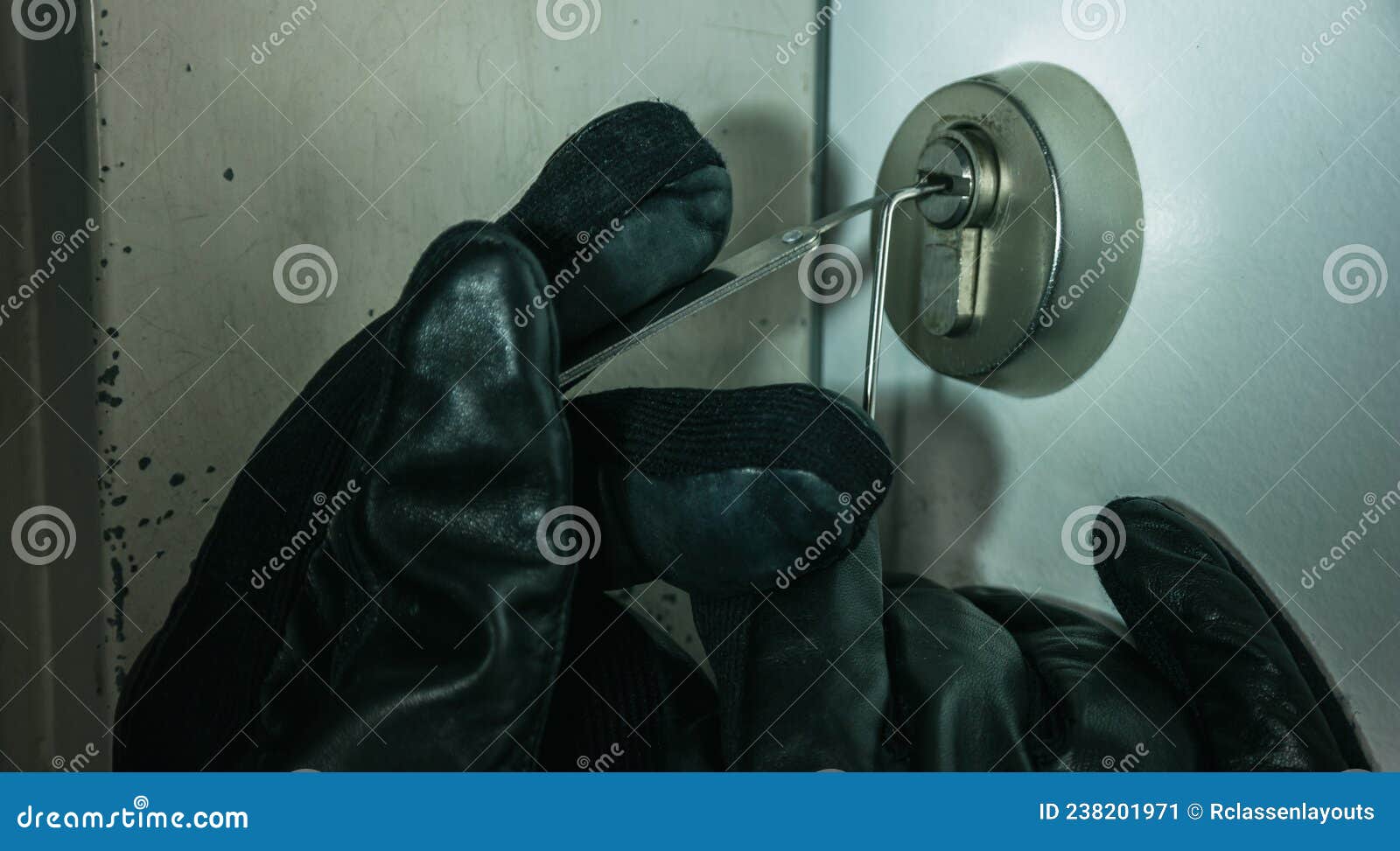 Picking a lock stock image. Image of human, house, hand - 238201971