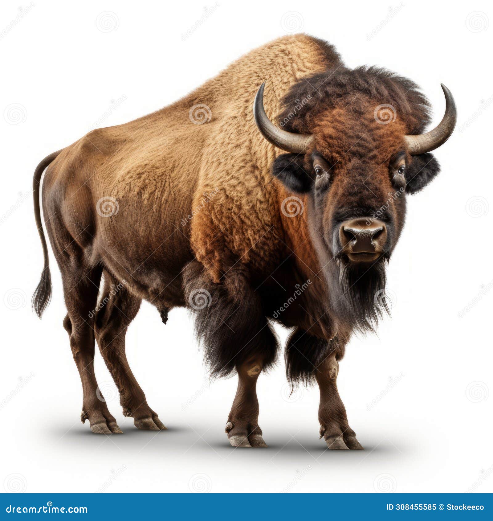 Idealized Native American Bison in 8k Resolution Stock Illustration ...