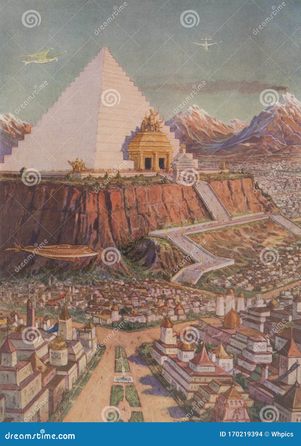 Idealized Representation Of An Atlantean Temple Royalty-Free ... Idealized Representation Of An Atlantean Temple Royalty-Free ...