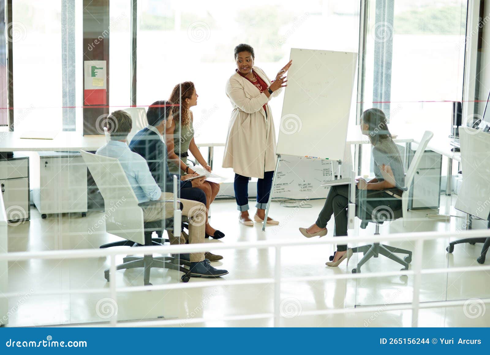 Ideas Begin in this Boardroom. a Group of Colleagues Brainstorming in ...