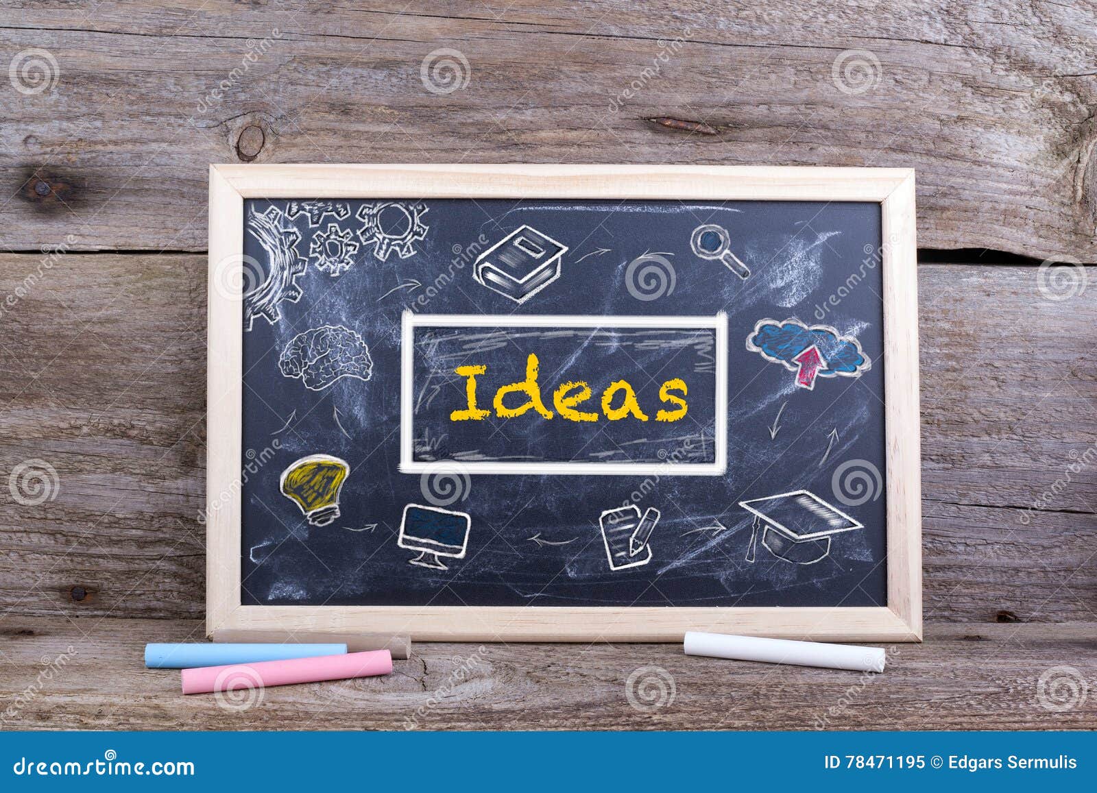 Ideas on Blackboard. Knowledge Education Study Learning Concept Stock ...