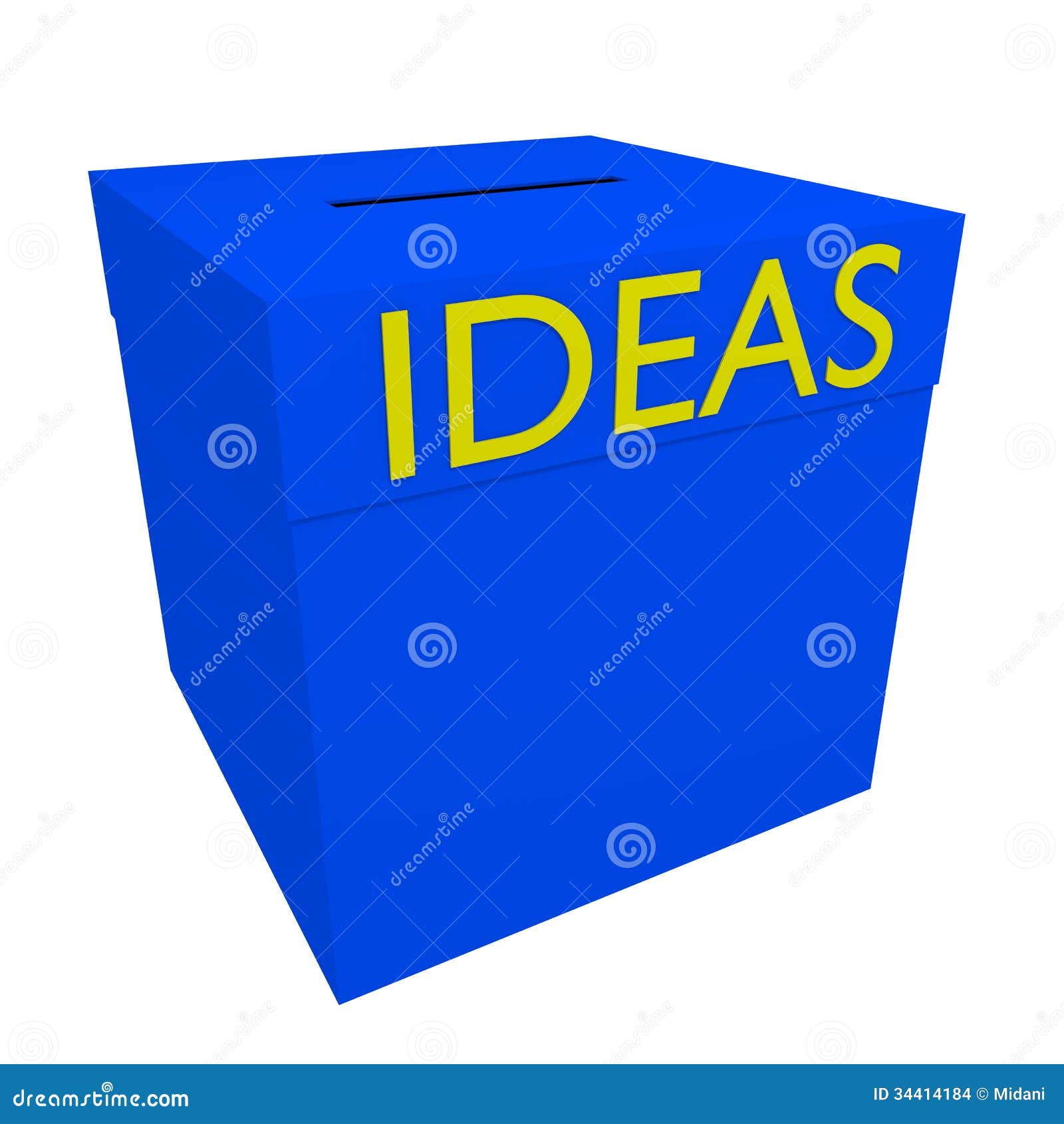 Ideas box stock illustration. Illustration of feedback - 34414184