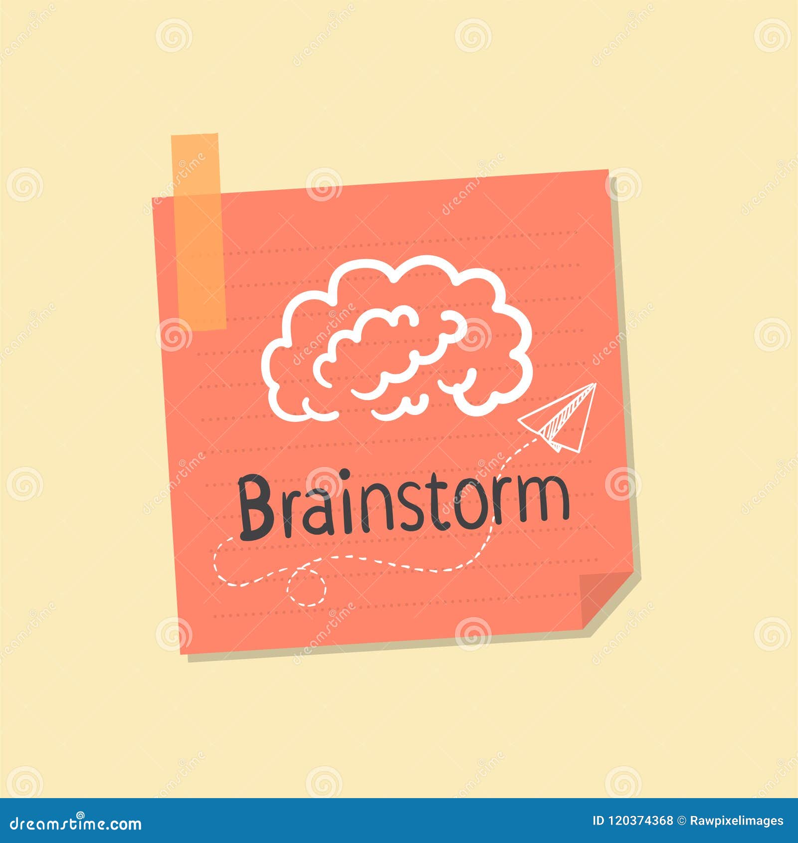 Ideas and Brainstorming Note Illustration Stock Vector - Illustration ...