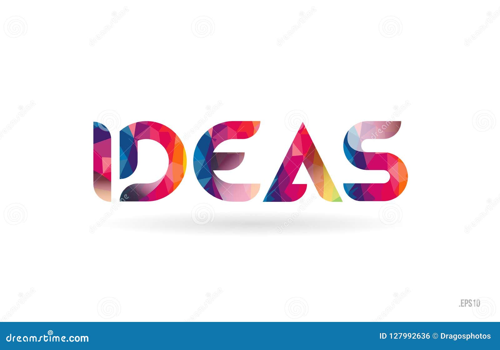 Ideas Colored Rainbow Word Text Suitable for Logo Design Stock Vector ...