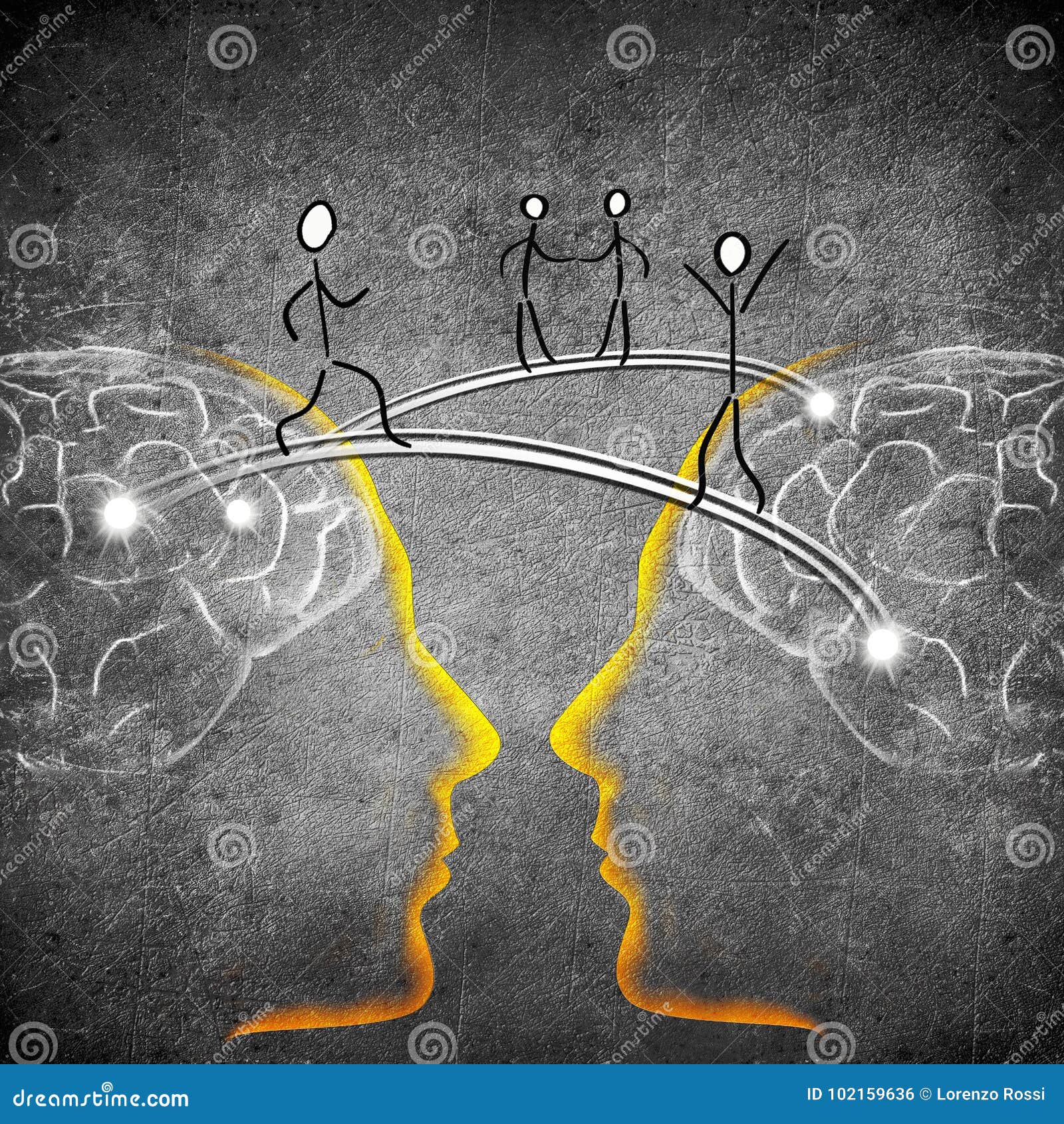 Ideas connection stock illustration. Illustration of brain - 102159636