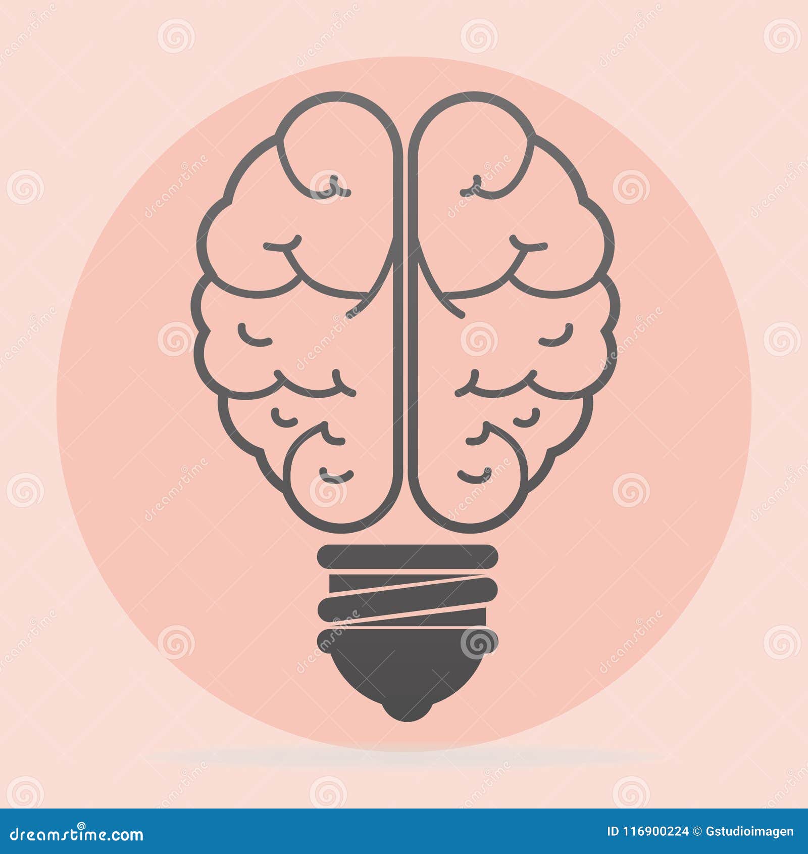 Ideas Creativas Del Bulbo Y Del Cerebro Ilustración del Vector ...