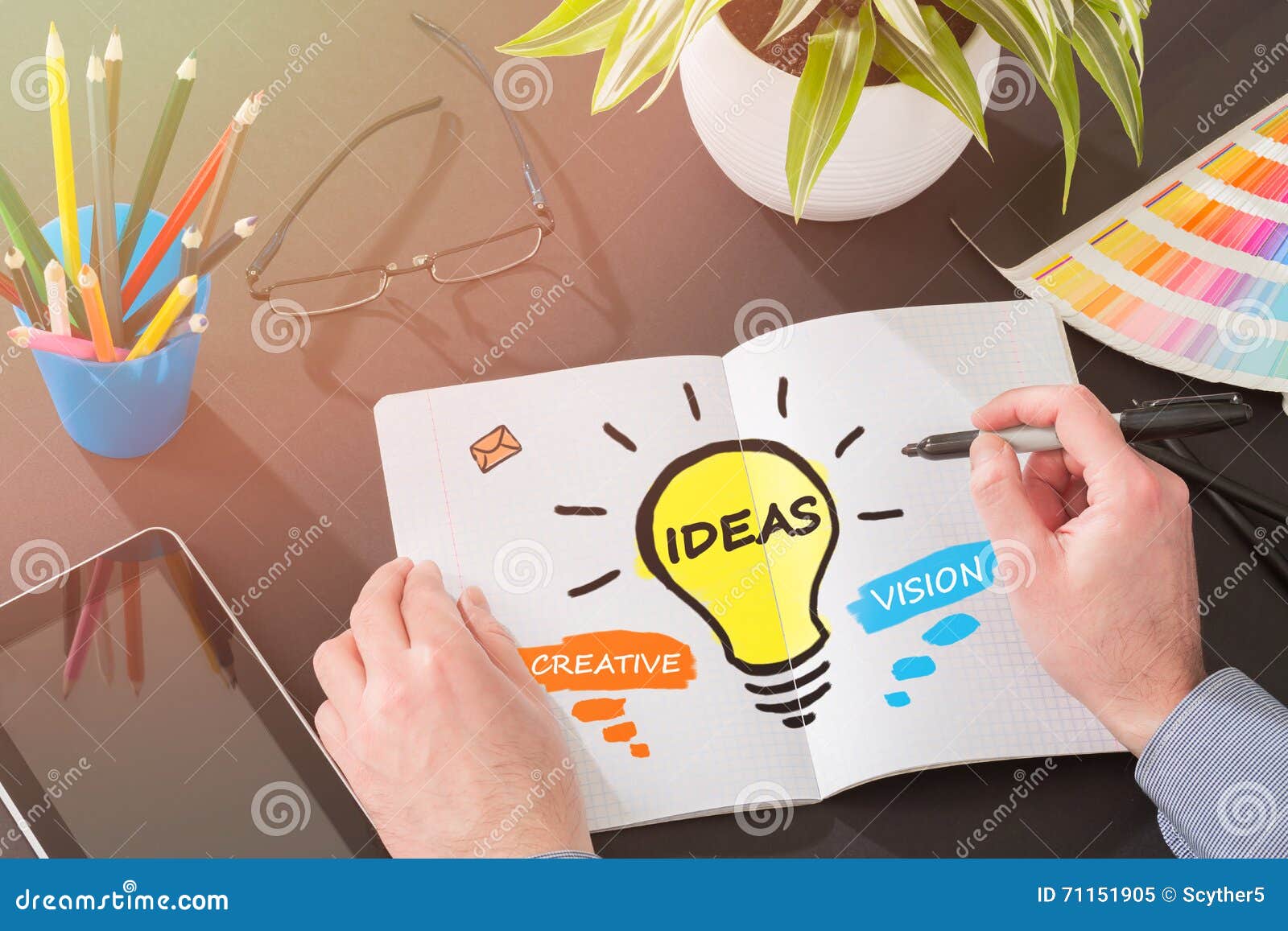 Ideas Creative Social Media Bulb Networking Vision Stock Image - Image ...