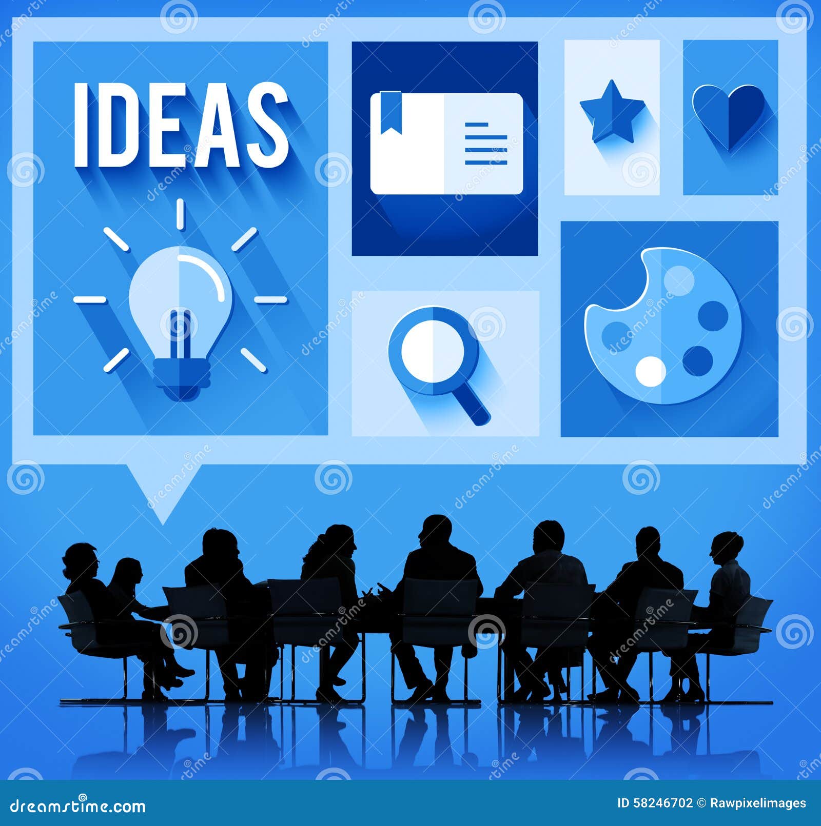 Ideas Creative Thinking Brainstorming Team Concept Stock Illustration ...