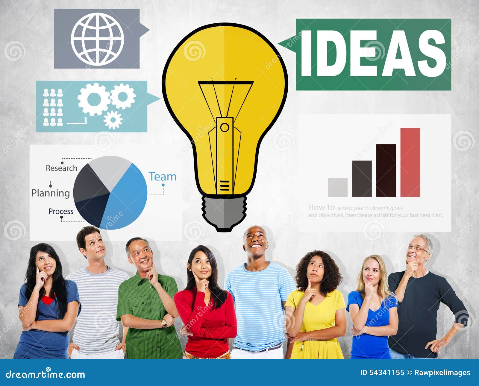 Ideas Creativity Graph Inspiration Thoughts Internet Concept Stock ...