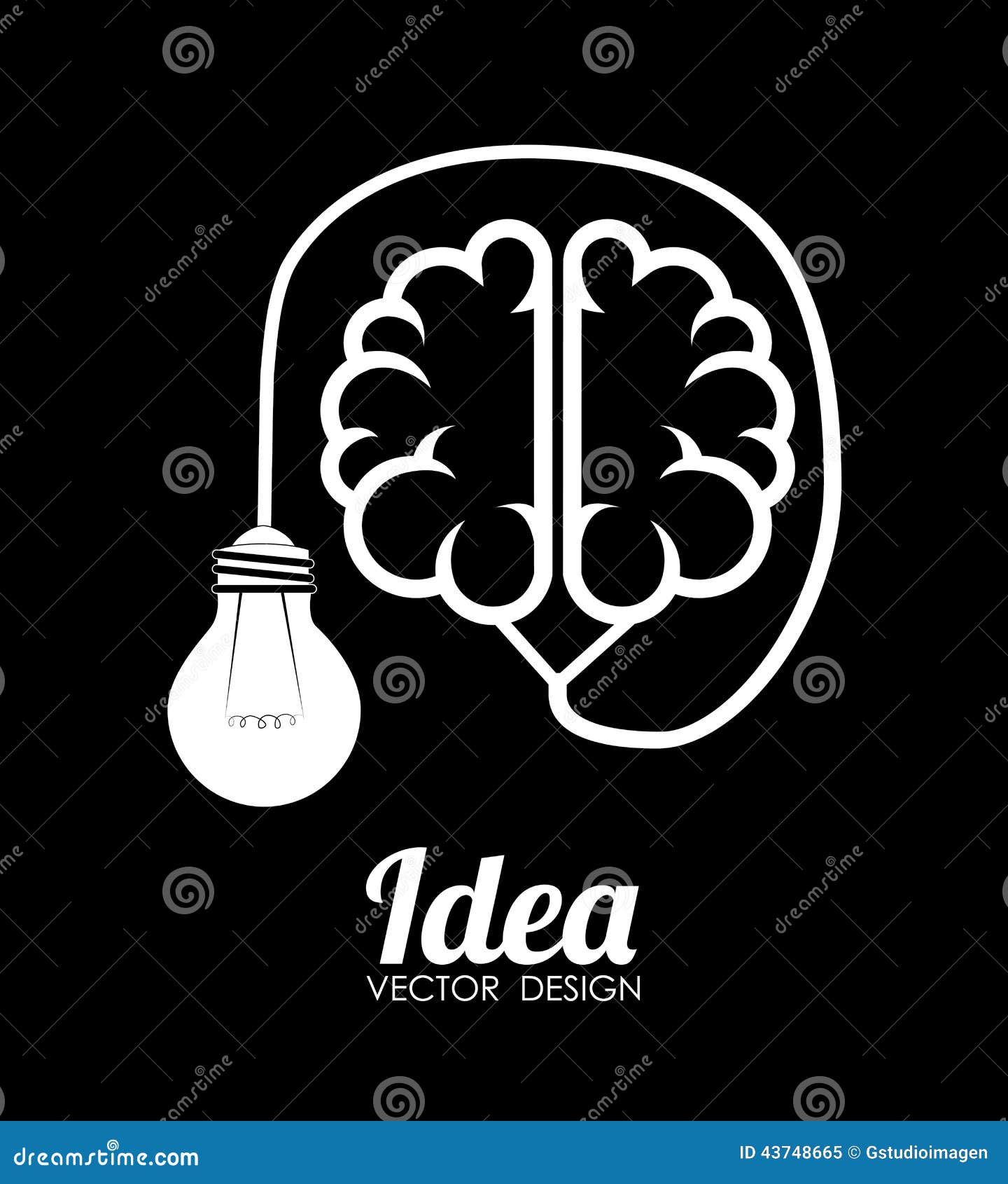 Ideas design stock vector. Illustration of idea, head - 43748665